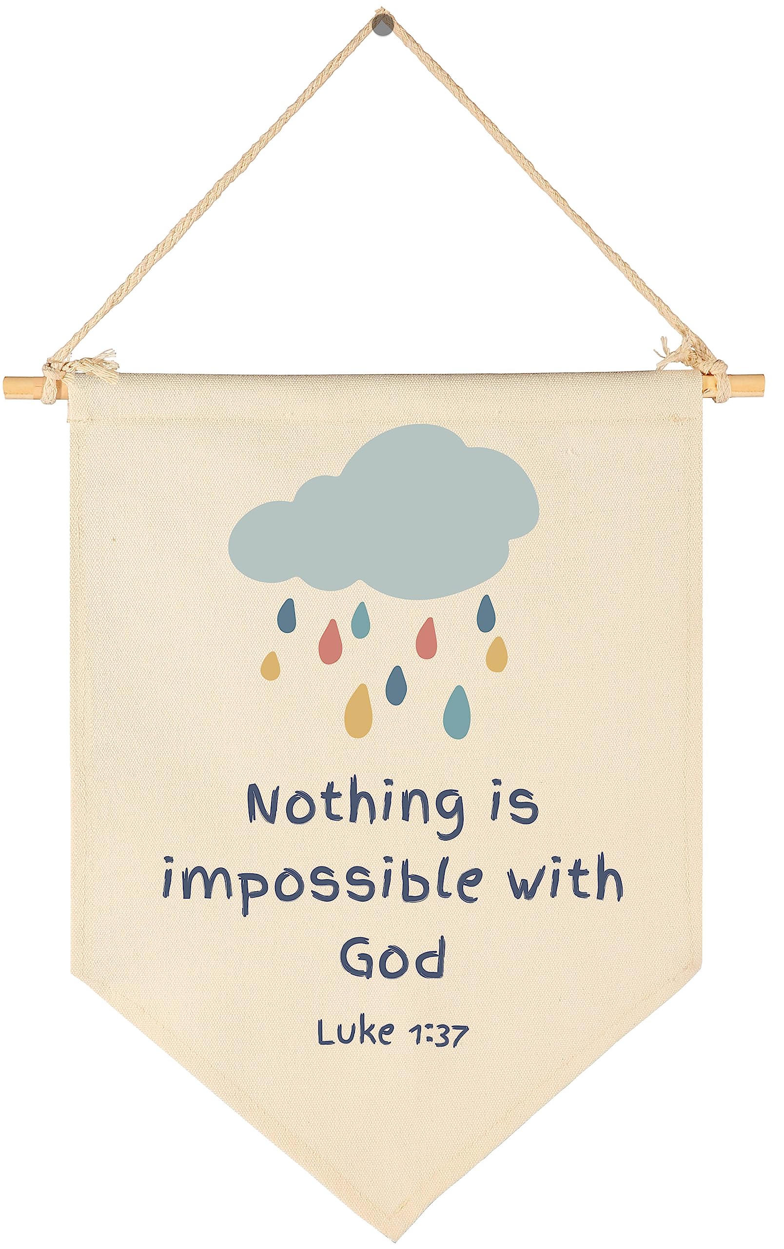 Amazon.com : Nothing is impossible with God-Scripture Decor-Kids Memory ...