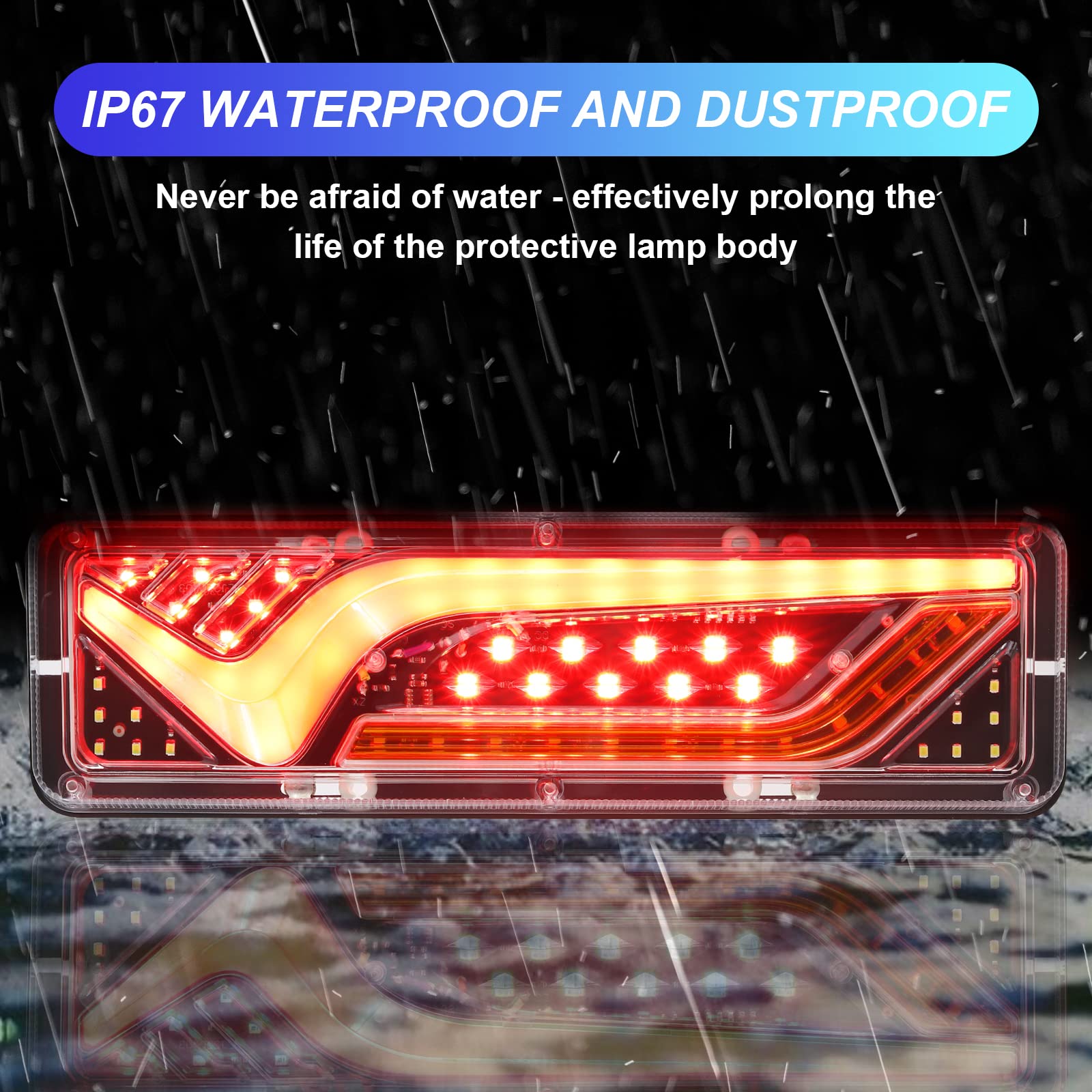 Snapklik.com : LED Truck Tail Lights, LED Trailer Rear Light Brake ...