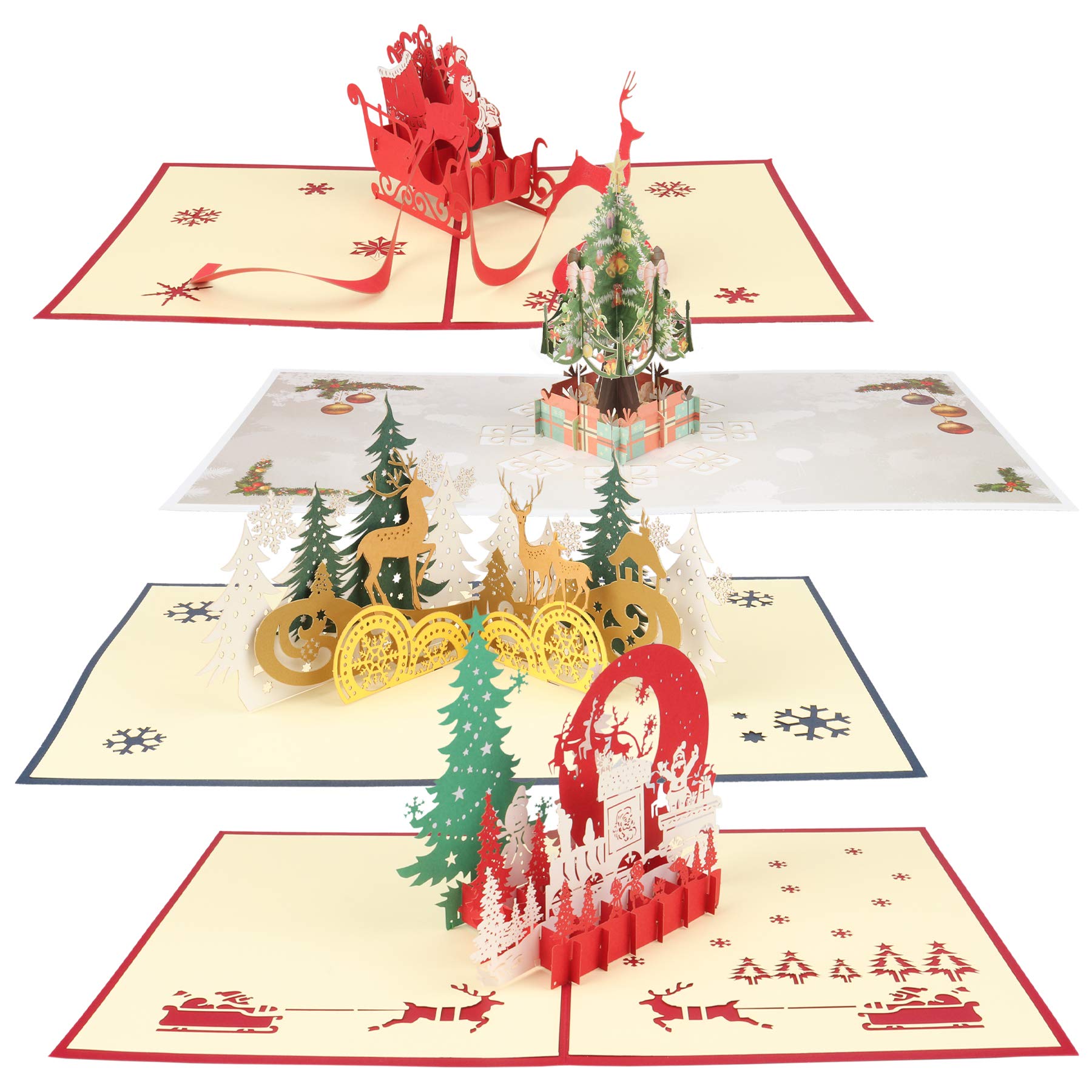 Handmade 3d Christmas Greeting Cards