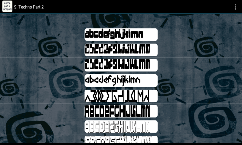 Techno Part 2 Font Pack:www.amazon.com:Appstore for Android