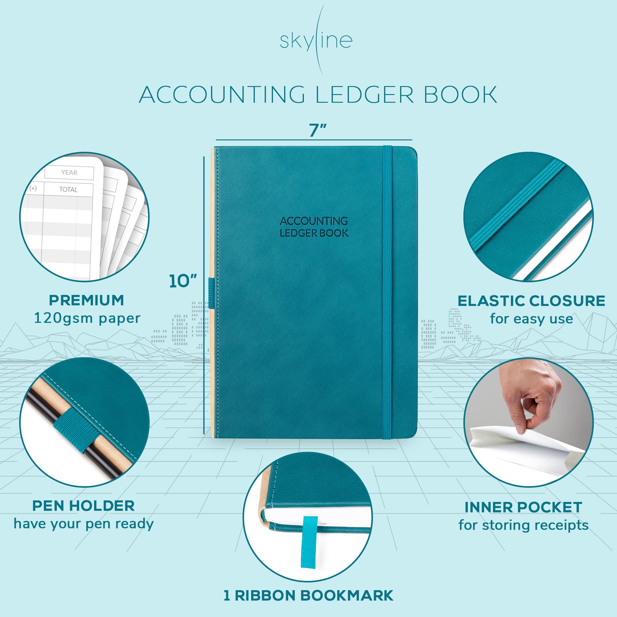 Snapklik.com : Skyline Accounting Ledger Book Columnar Log Journal For ...