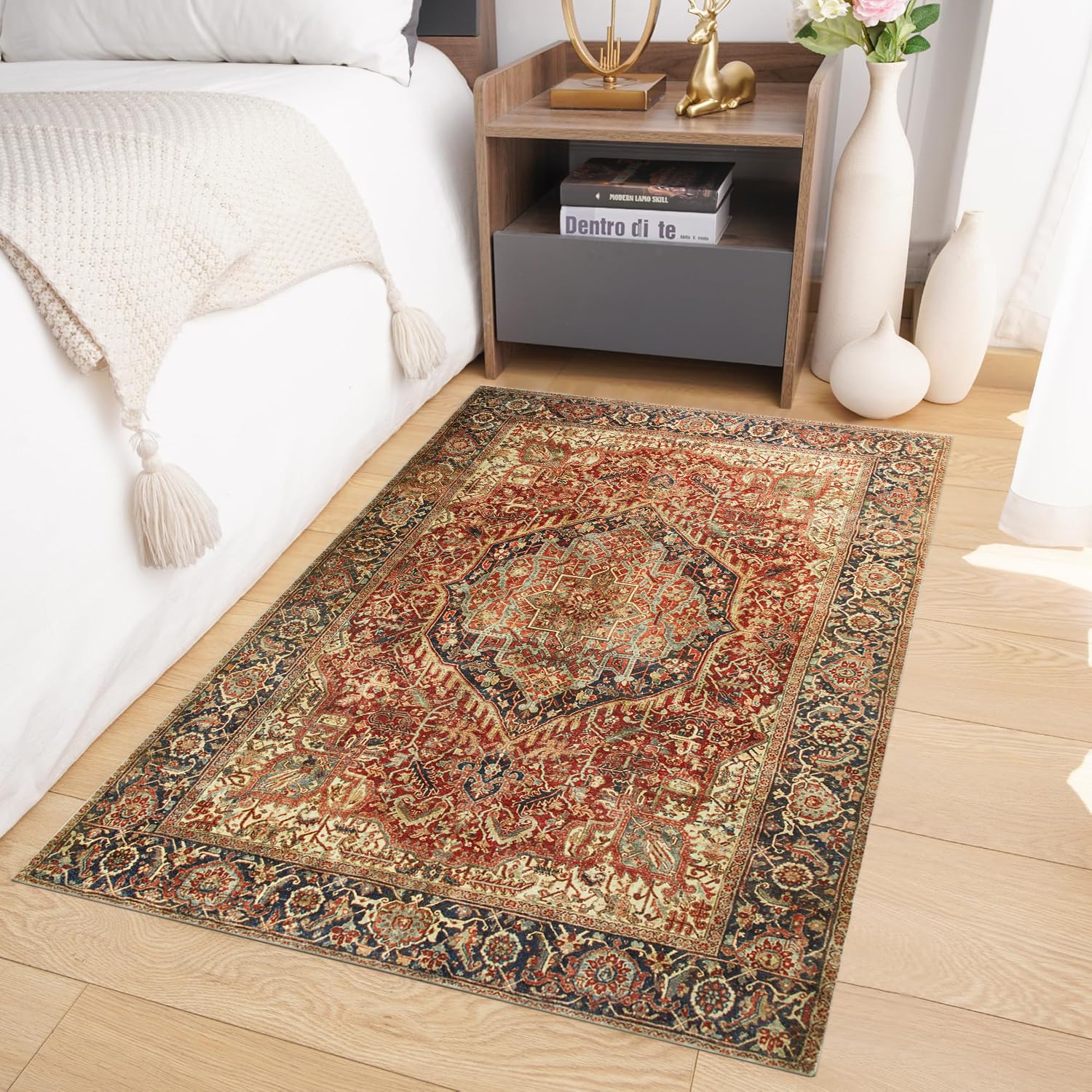 Imperial Rooms Machine Washable Bedside Small Rug 40x60 cm - Soft Short ...