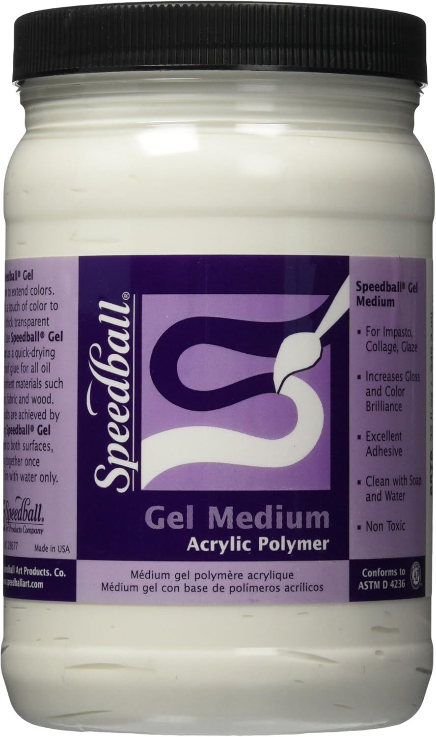 Amazon.com: Speedball Gel Medium, Clear, 32-Ounce Jar