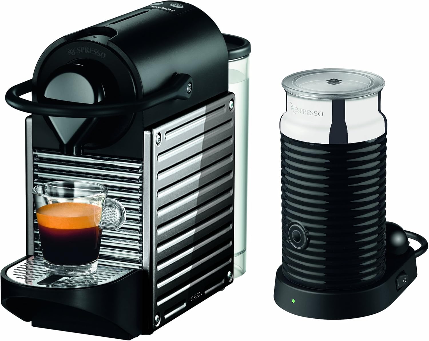 Amazon.de: Krups XN301D Nespresso Pixie Bundle Stainless Steel