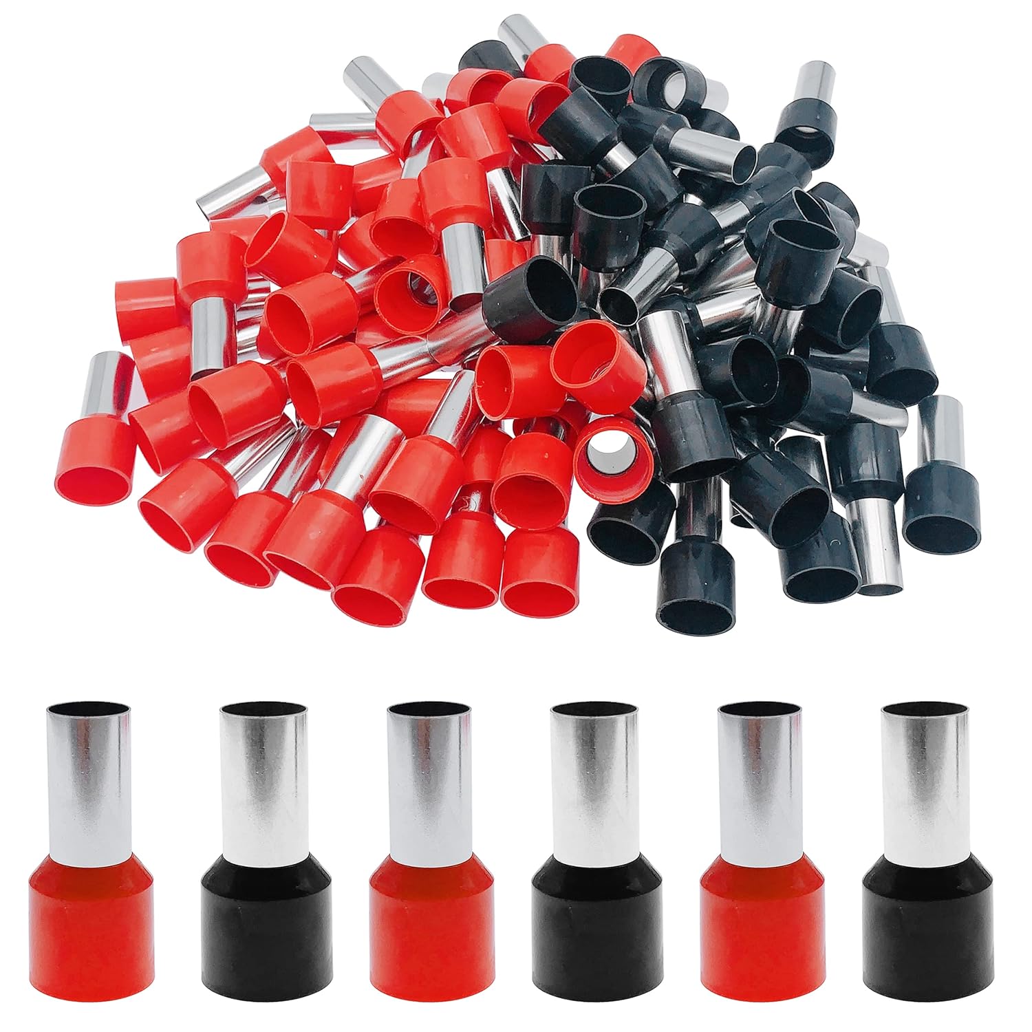 Teansic 100 Pcs Wire Ferrules Kits, 2 AWG Wire Ferrule Connectors E35 ...