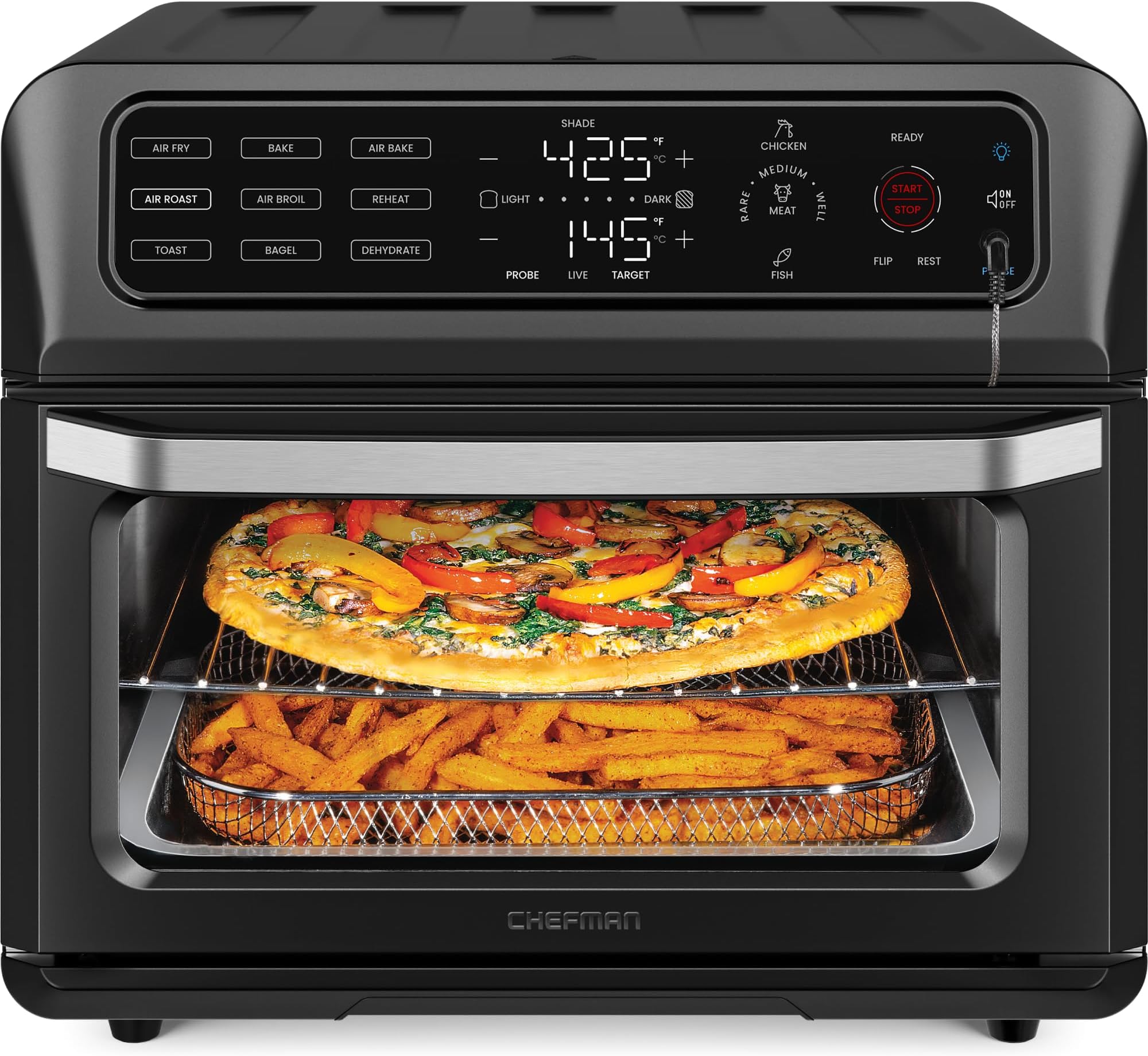 Amazon.com: Chefman Air Fryer Toaster Oven Combo with Probe Thermometer ...