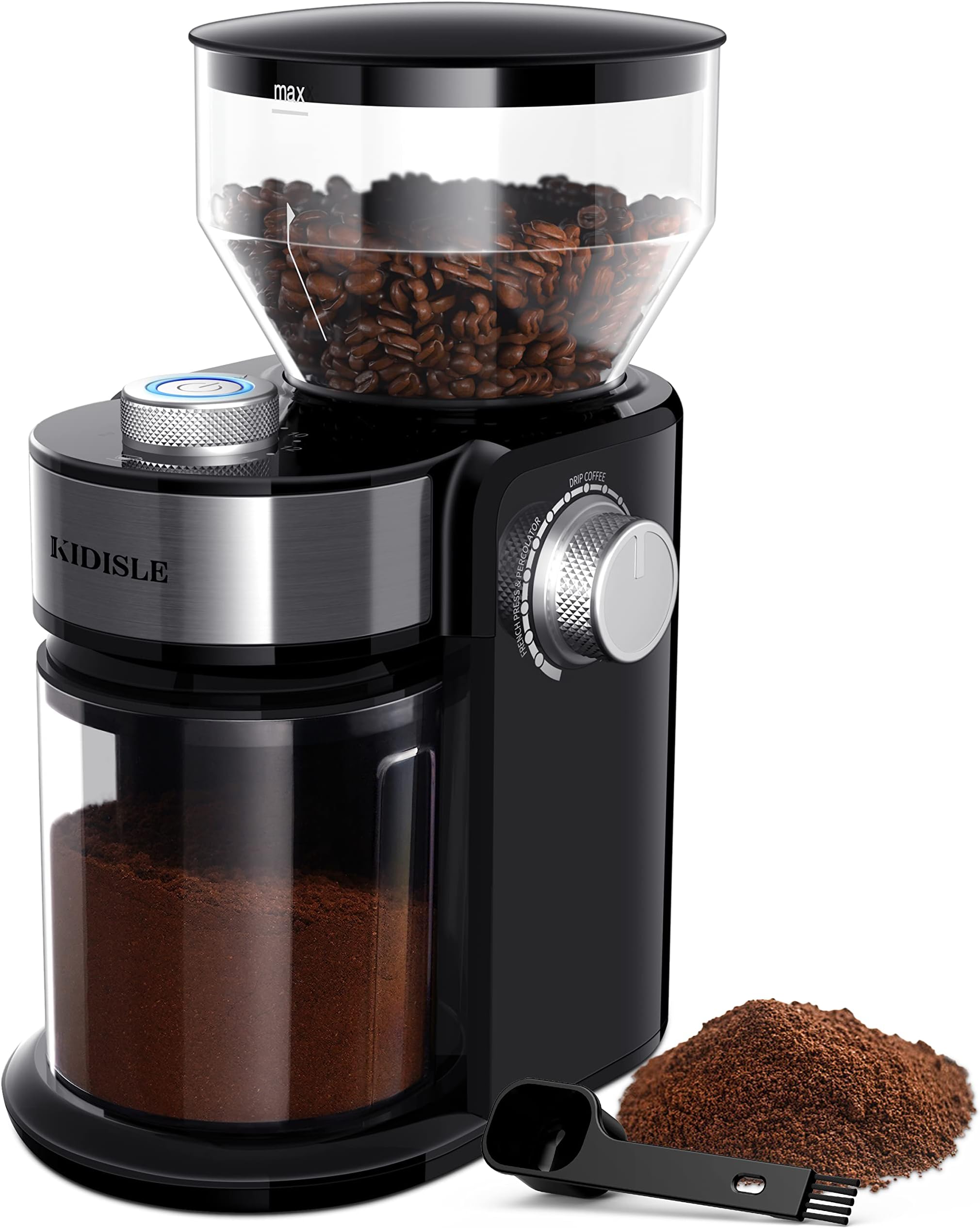 Amazon.com: Asani Conical Burr Coffee Grinder, Anti-Static Electric ...