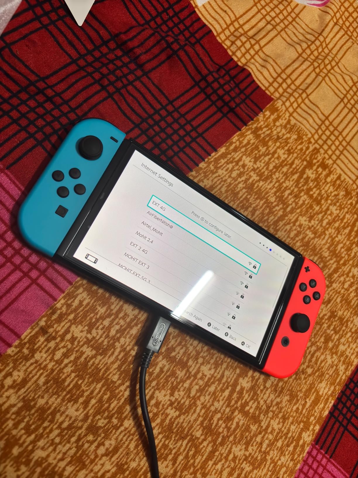 Nintendo Switch OLED model With Neon Red & Neon Blue Joy-Con : Amazon ...