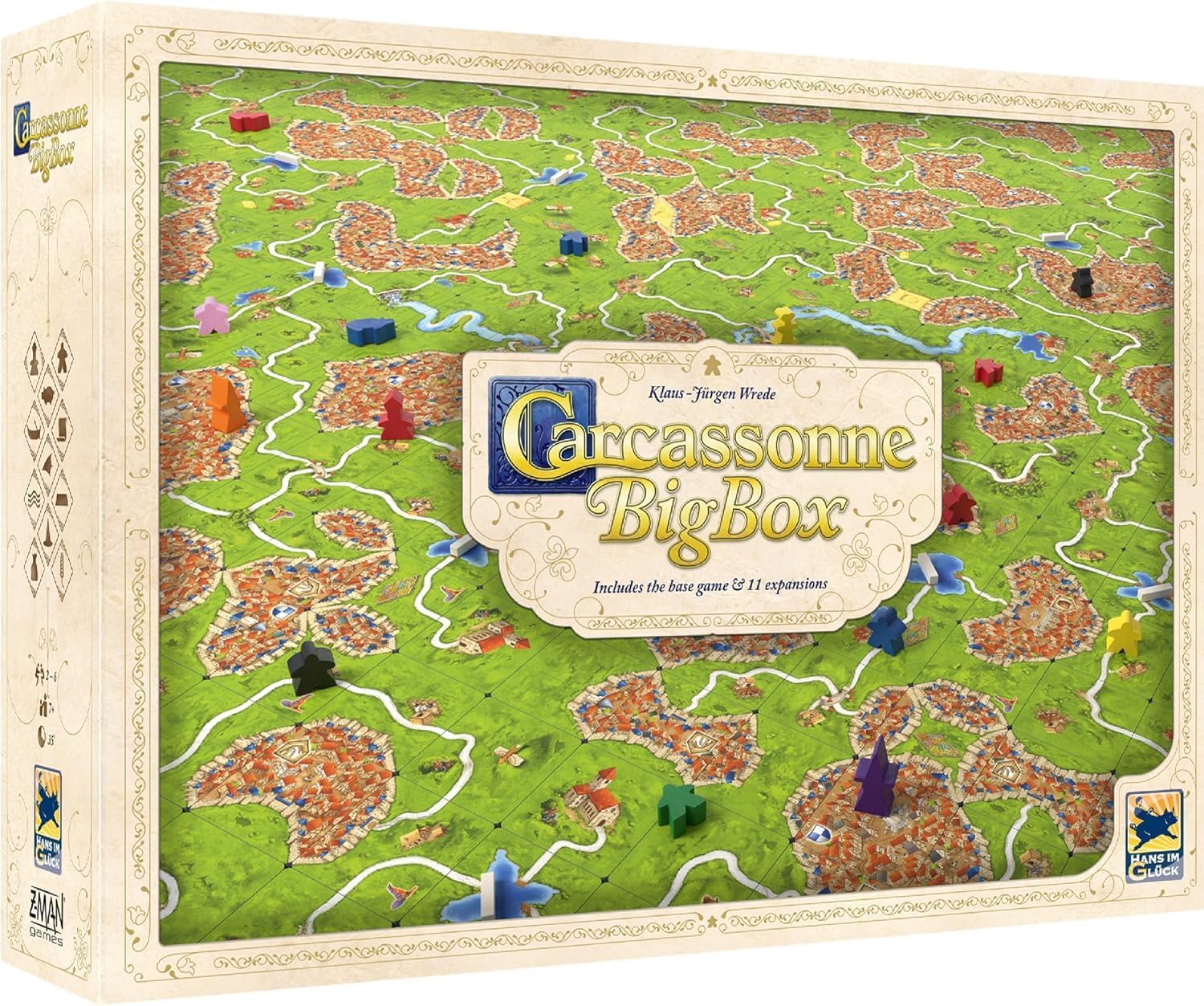 Amazon.com: Asmodee Carcassonne Board Game Big Box (2022 Edition) - Complete Base Game and 11 ...