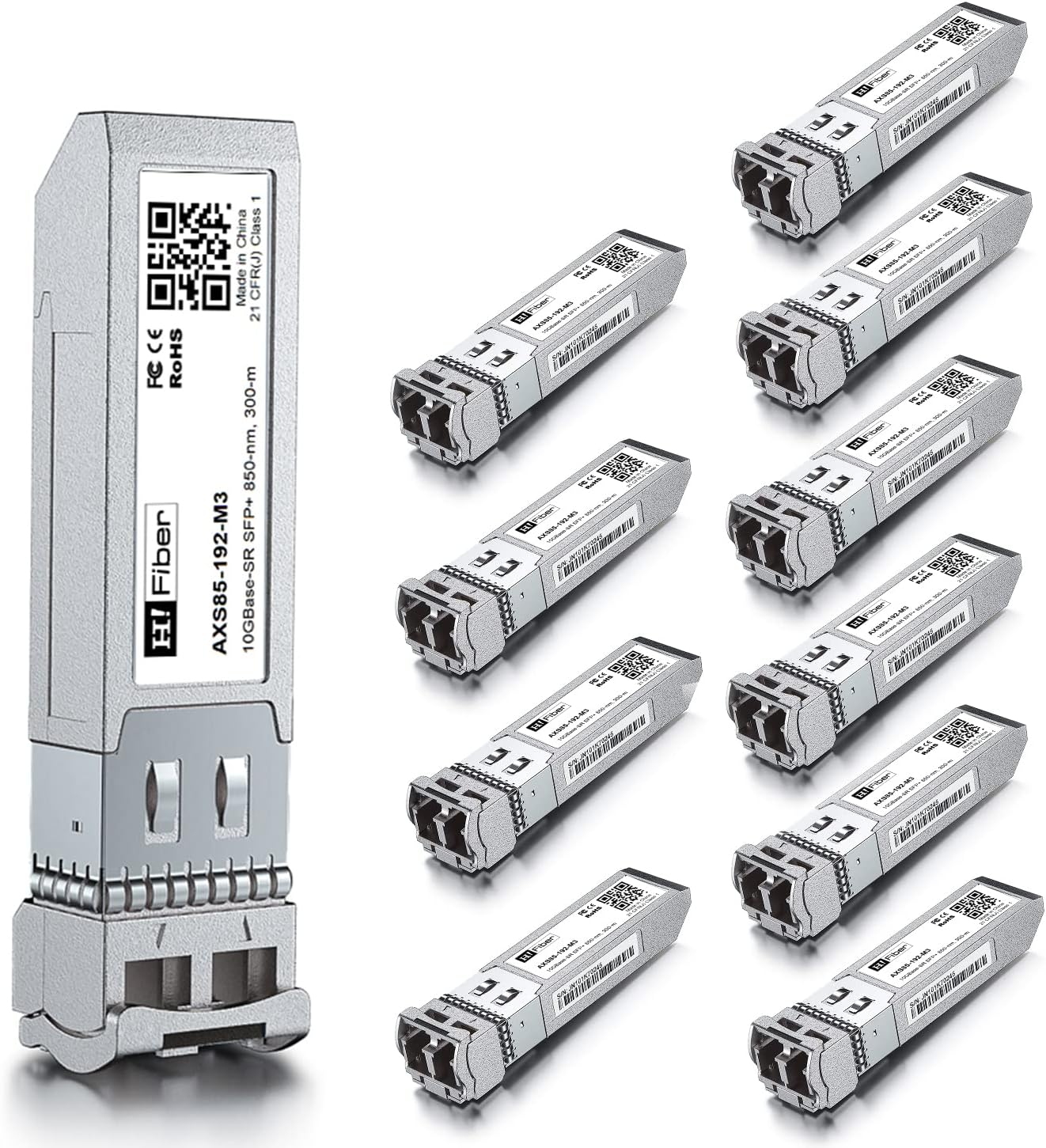 Amazon.com: 10G Multimode SFP+ LC Module, 10GBase-SR Fiber Transceiver ...