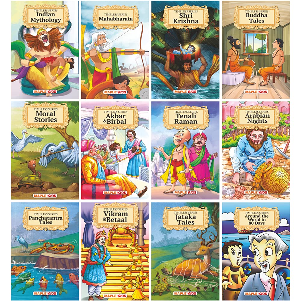Buy Timeless Moral Stories - (Set of 12 Story Books for Kids with ...