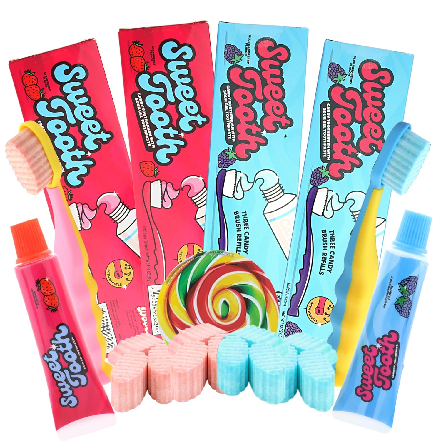 Amazon.com : Sour Toothbrush and Toothpaste, Blue Raspberry and ...