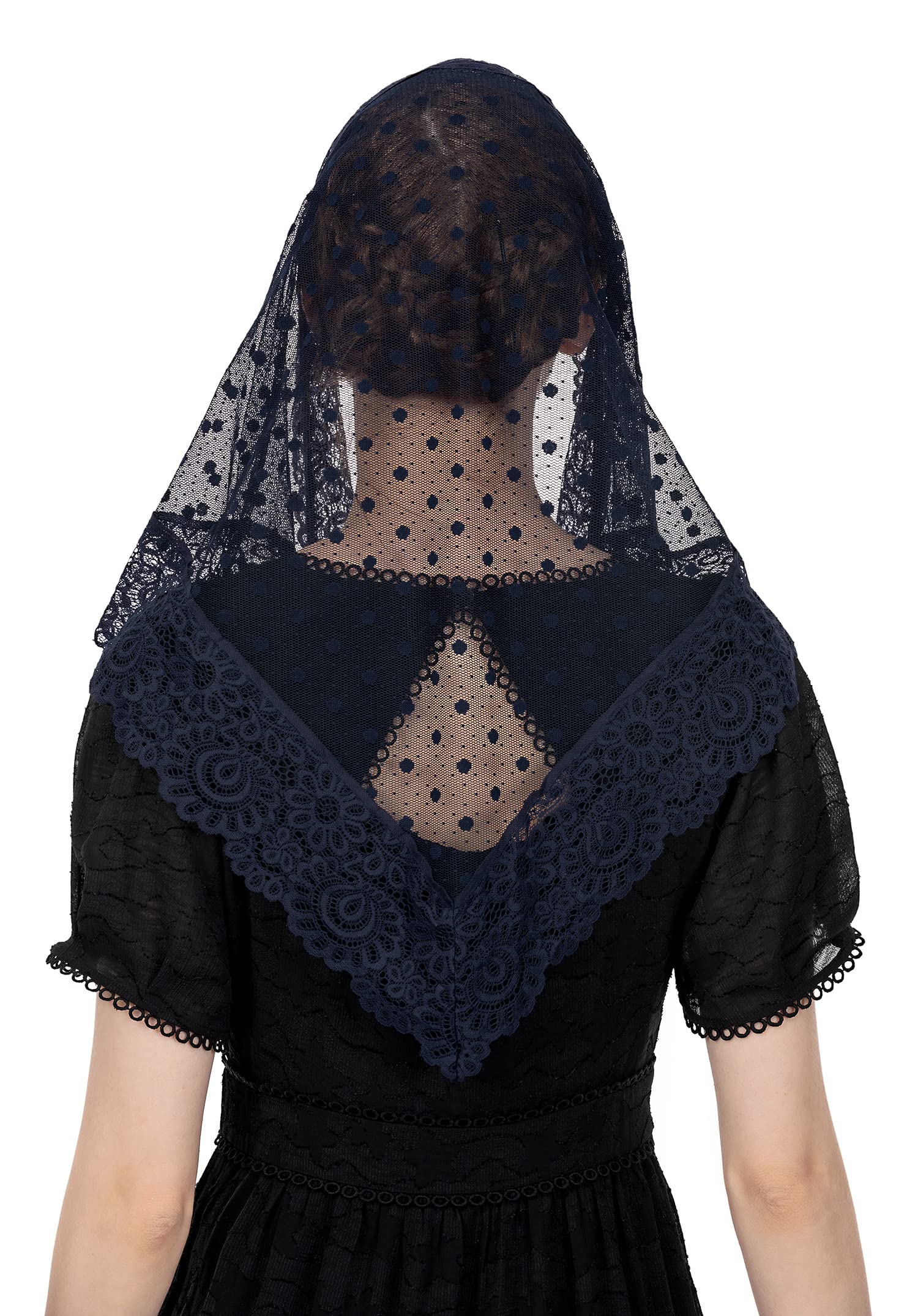 Snapklik.com : Wgior Triangle Vintage Inspired Lace Chapel Veils ...