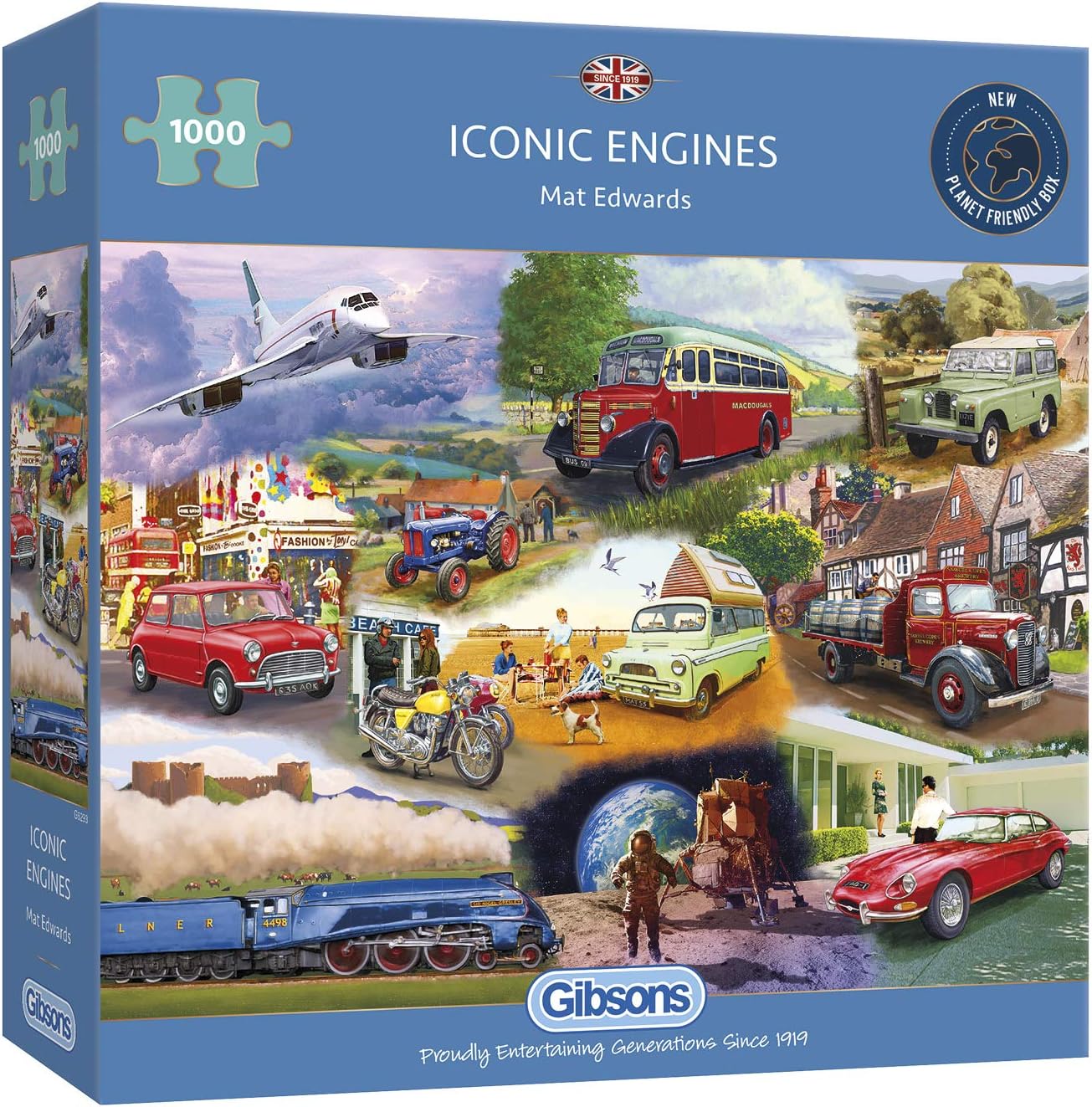 Iconic Engines | 1000 Piece Jigsaw Puzzle | Cars Trains & Planes ...