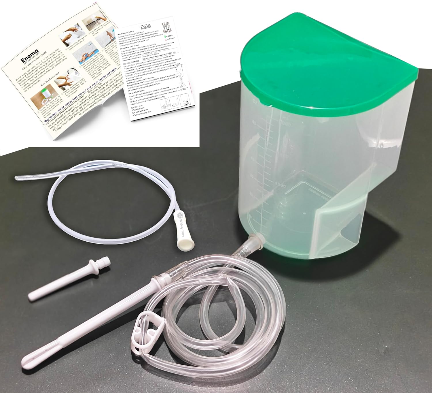 Widely Pure PVC Enema kit satvik 2000ml, 1 PVC tube, 2 improved nozzles ...