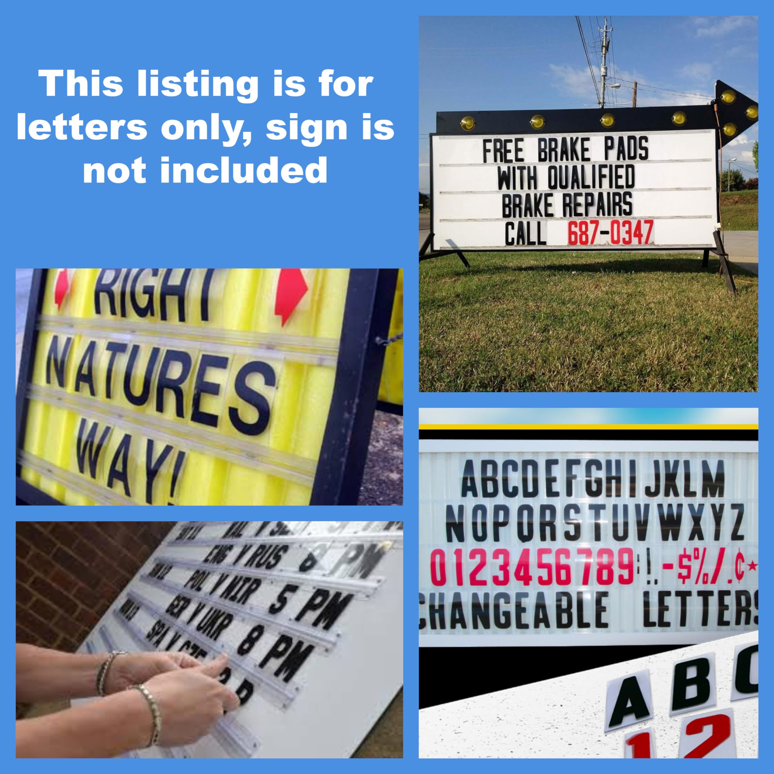 New 40quot X 839 Changeable Flexible Letter Outdoor Marquee Lighted