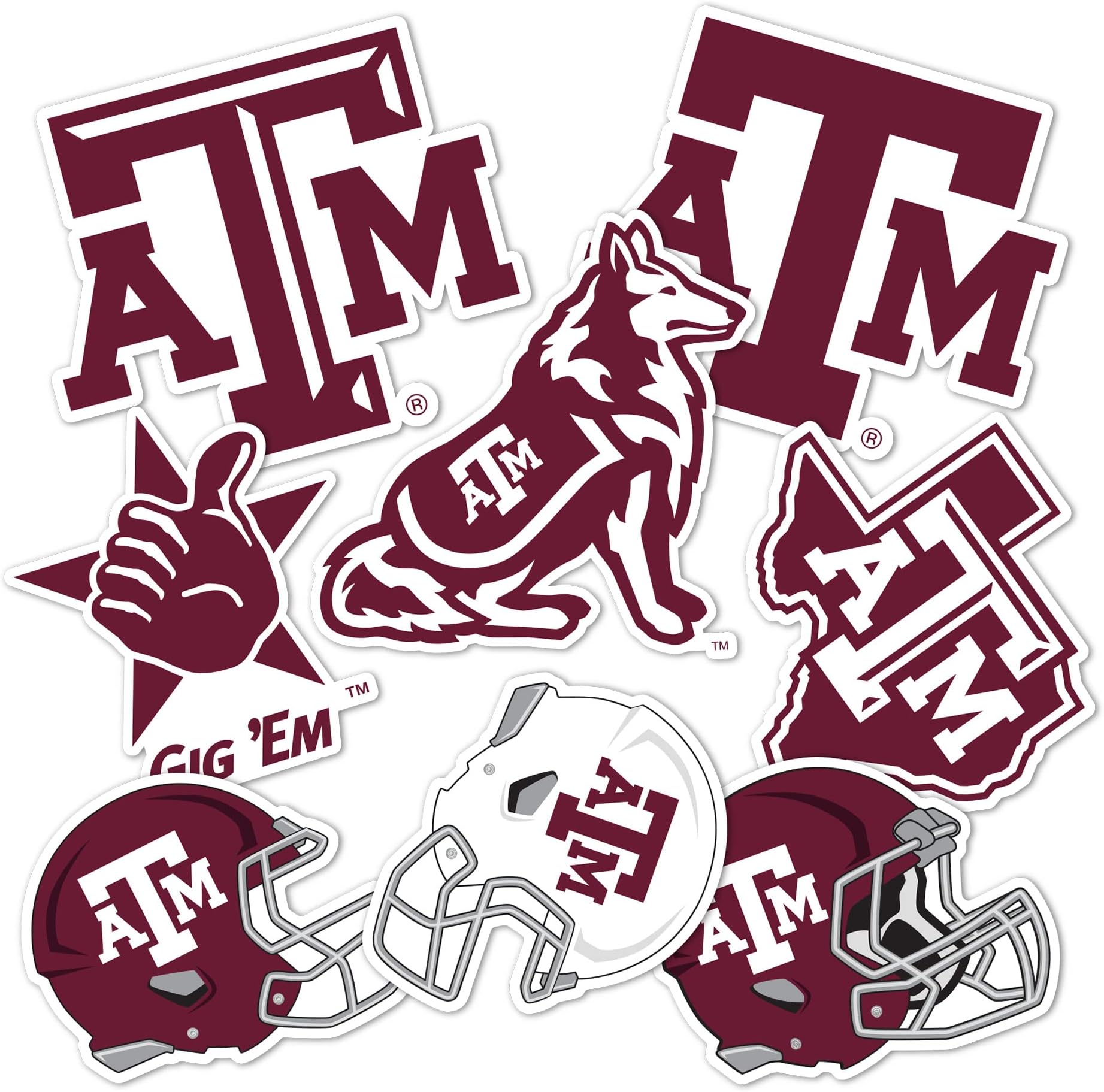 Amazon.com: Desert Cactus Texas A&M University Sticker Aggies TAMU ...