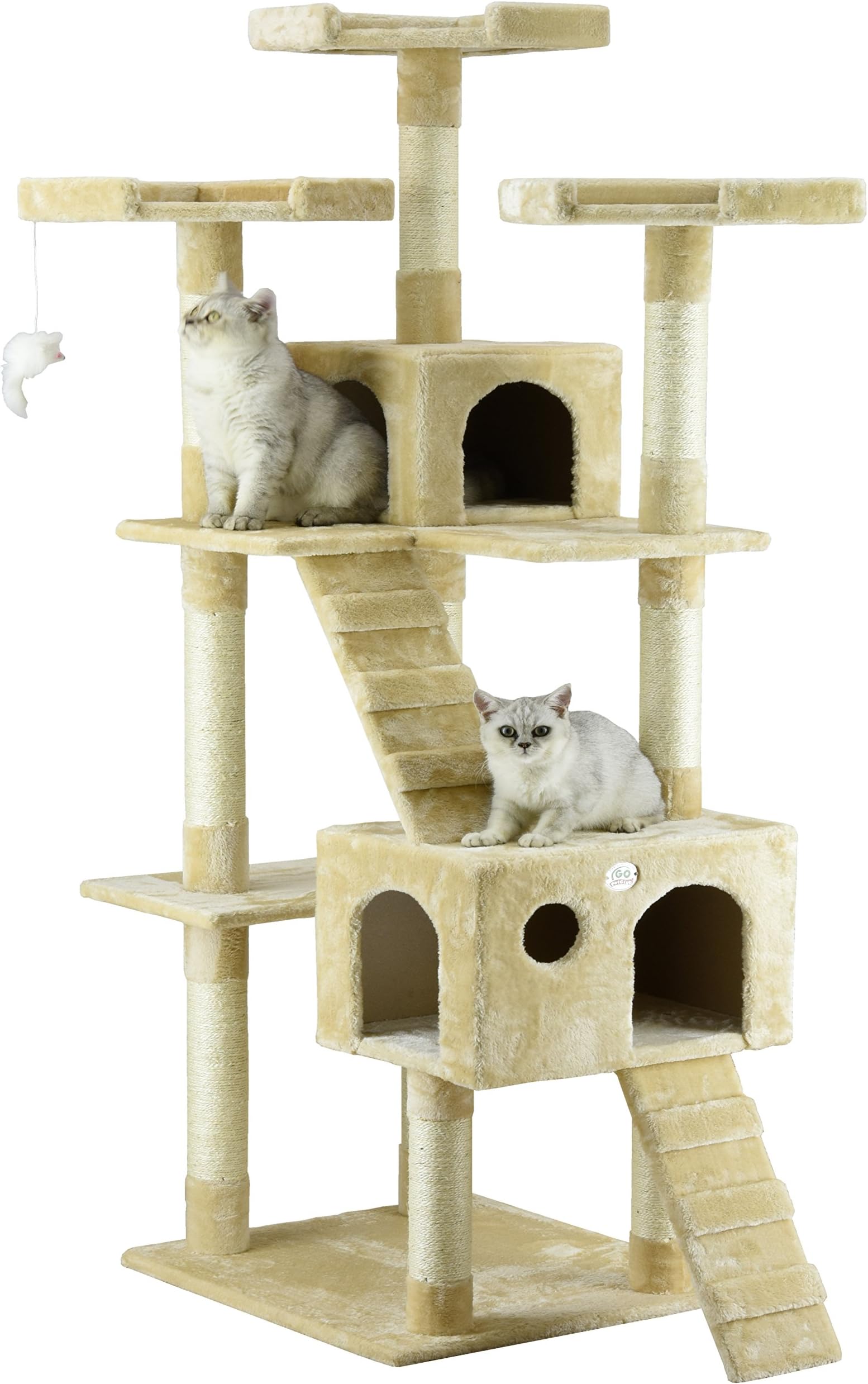 Amazon.com : Gitelsnour Cat Tree, Cat Tower for Large Cats with 2 Big ...