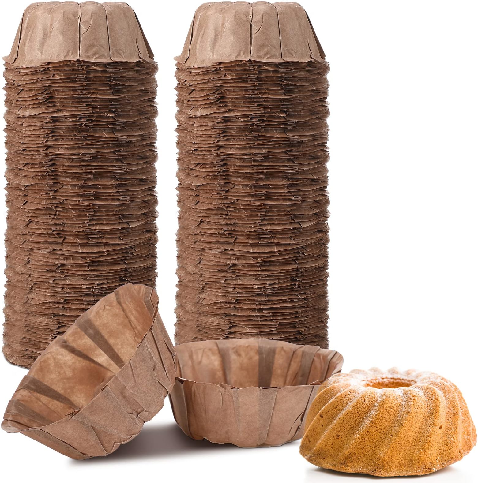 Amazon.com: Mini Fluted Tube Pan Liner for Baking (25 Pack) Disposable ...