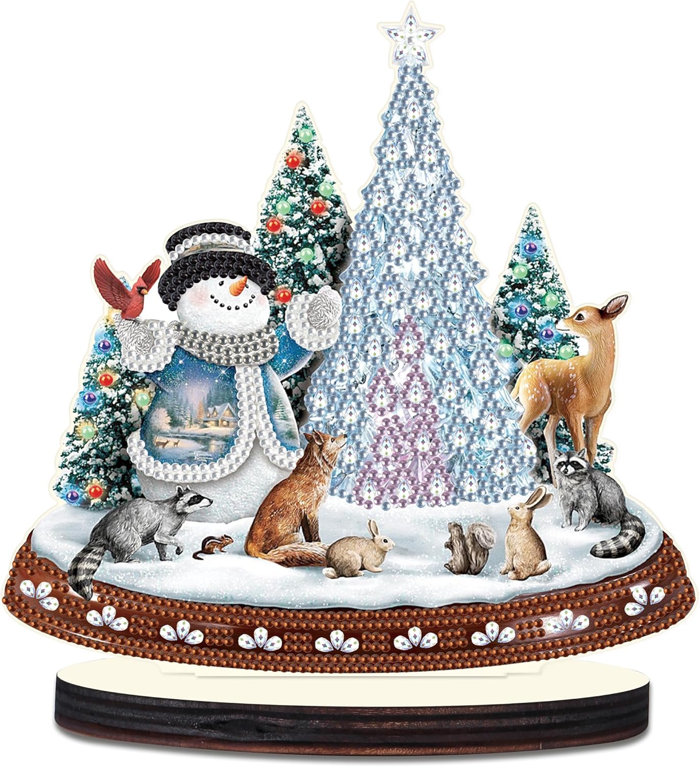 Amazon.com: antor Christmas Tree Snowman Pattern Diamond Painting ...