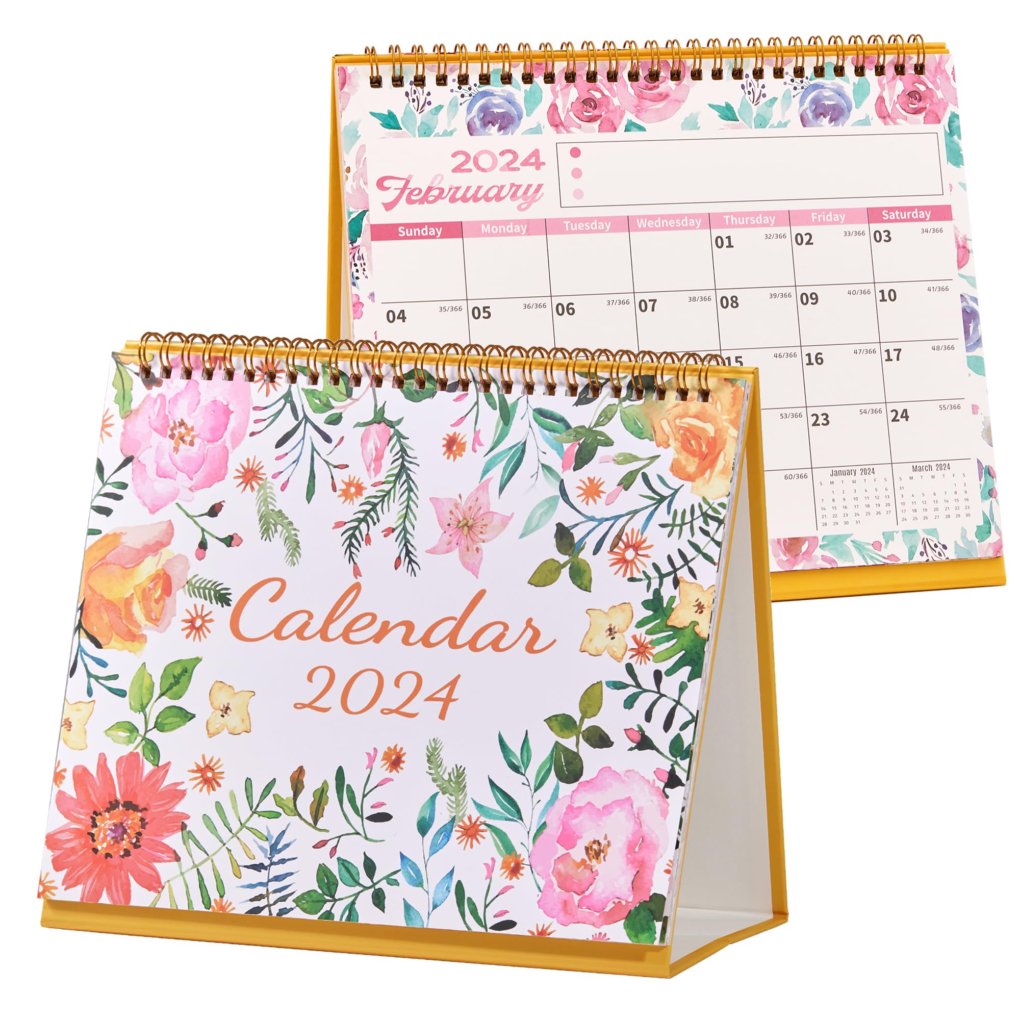 Snapklik.com : 2024 Desk Calendar, Standing Flip Desktop Calendar 2024 ...