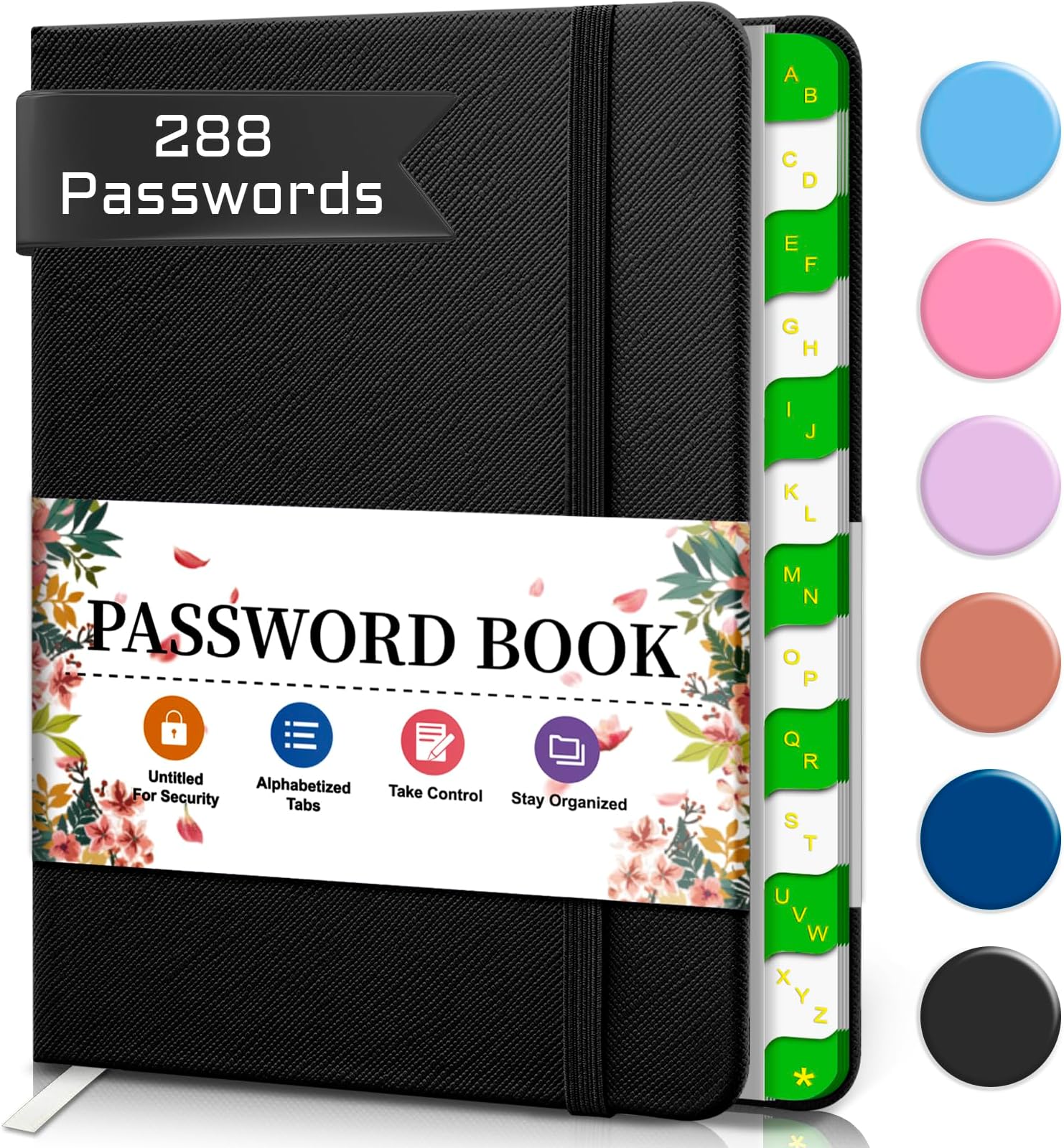 BLESWIN Password Book,Small Keeper Book with Alphabetical Tabs,Password ...