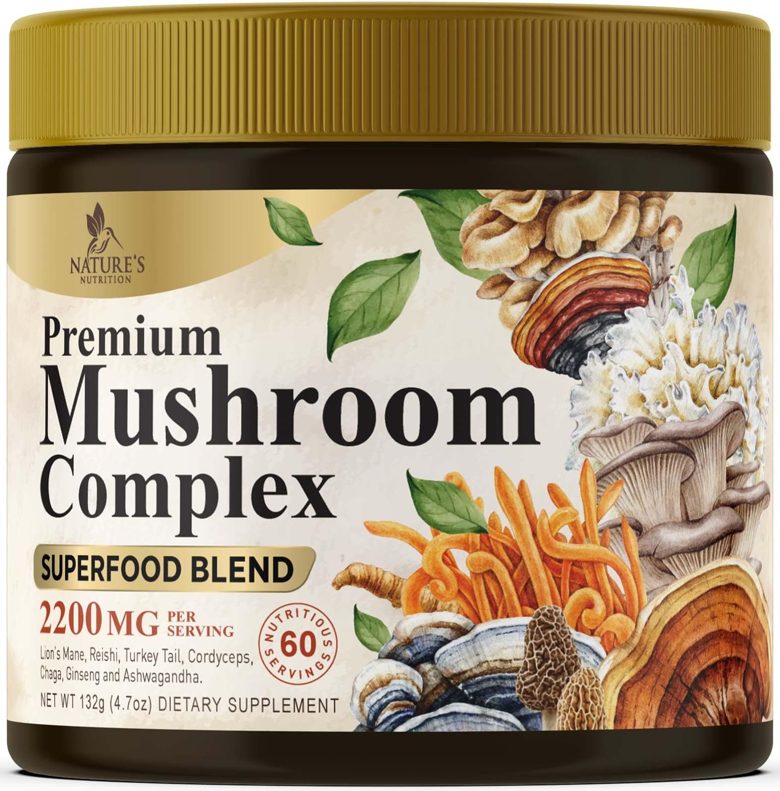 Amazon.com: NutraChamps Organic Mushroom Powder - 10-in-1 Complex - Mushroom Supplement Powder ...