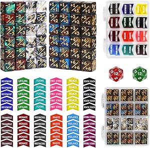 Amazon.com: FourDragons 110 Pieces MTG Keyword Tokens 12mm Counters ...