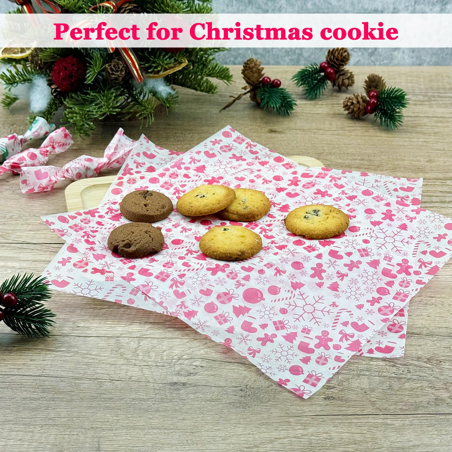 Snapklik.com : CAMKYDE 100 Pcs Christmas Wax Paper Sheets For ...