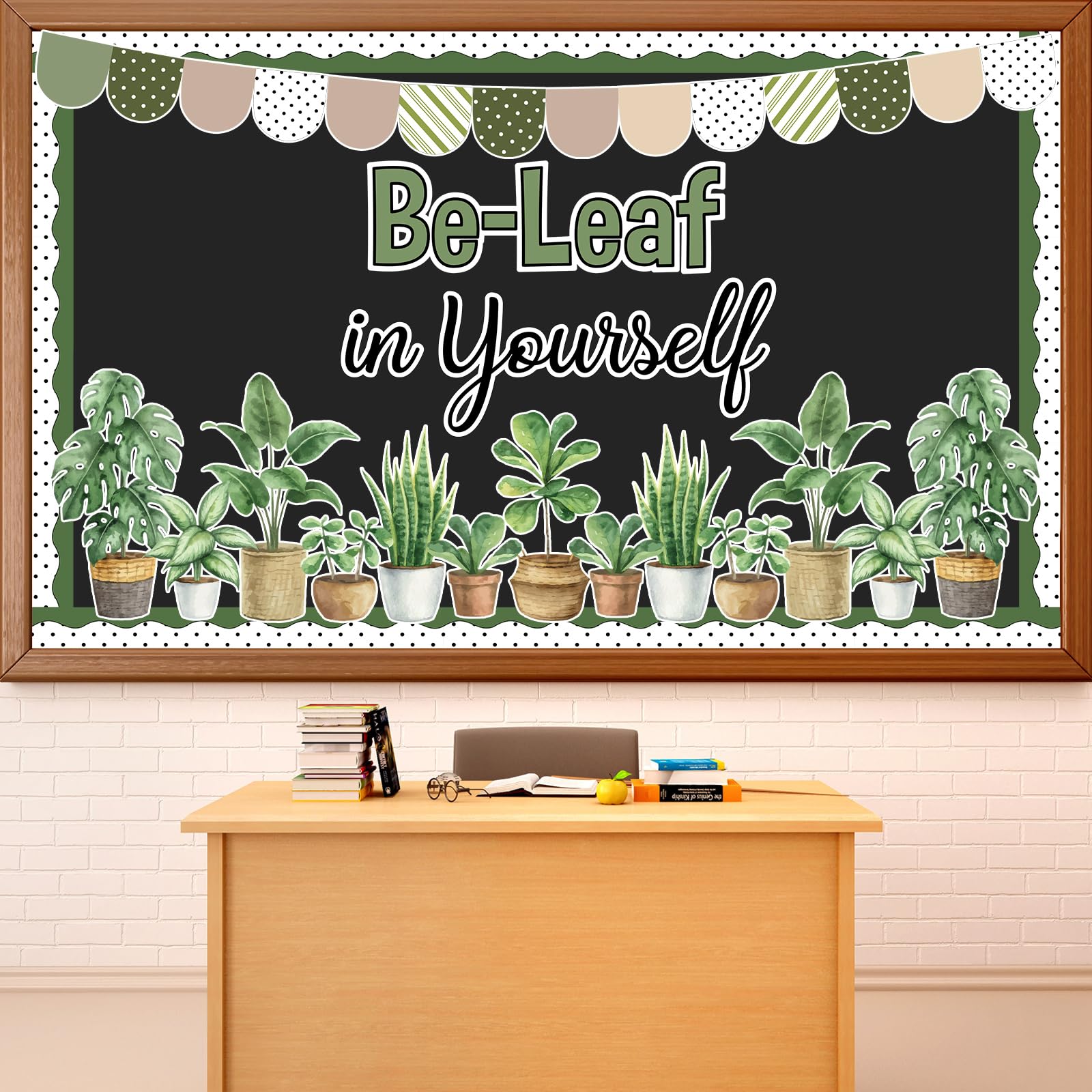 Amazon.com: Justforjoyful Spring Potted Plant Bulletin Board Classroom ...