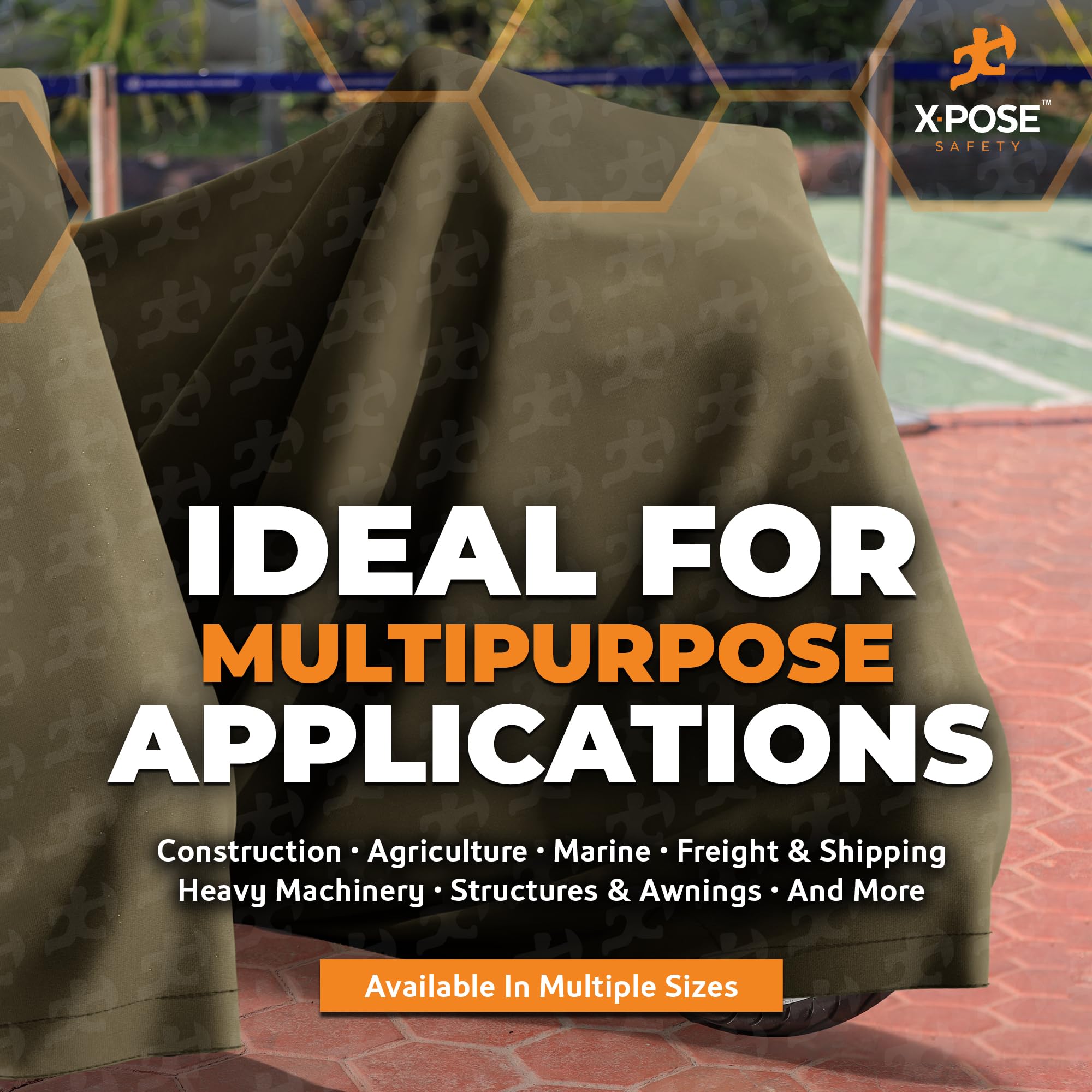 Xpose Safety Canvas Tarp - 10oz Olive Drab Poly Canvas Tarps Heavy Duty ...