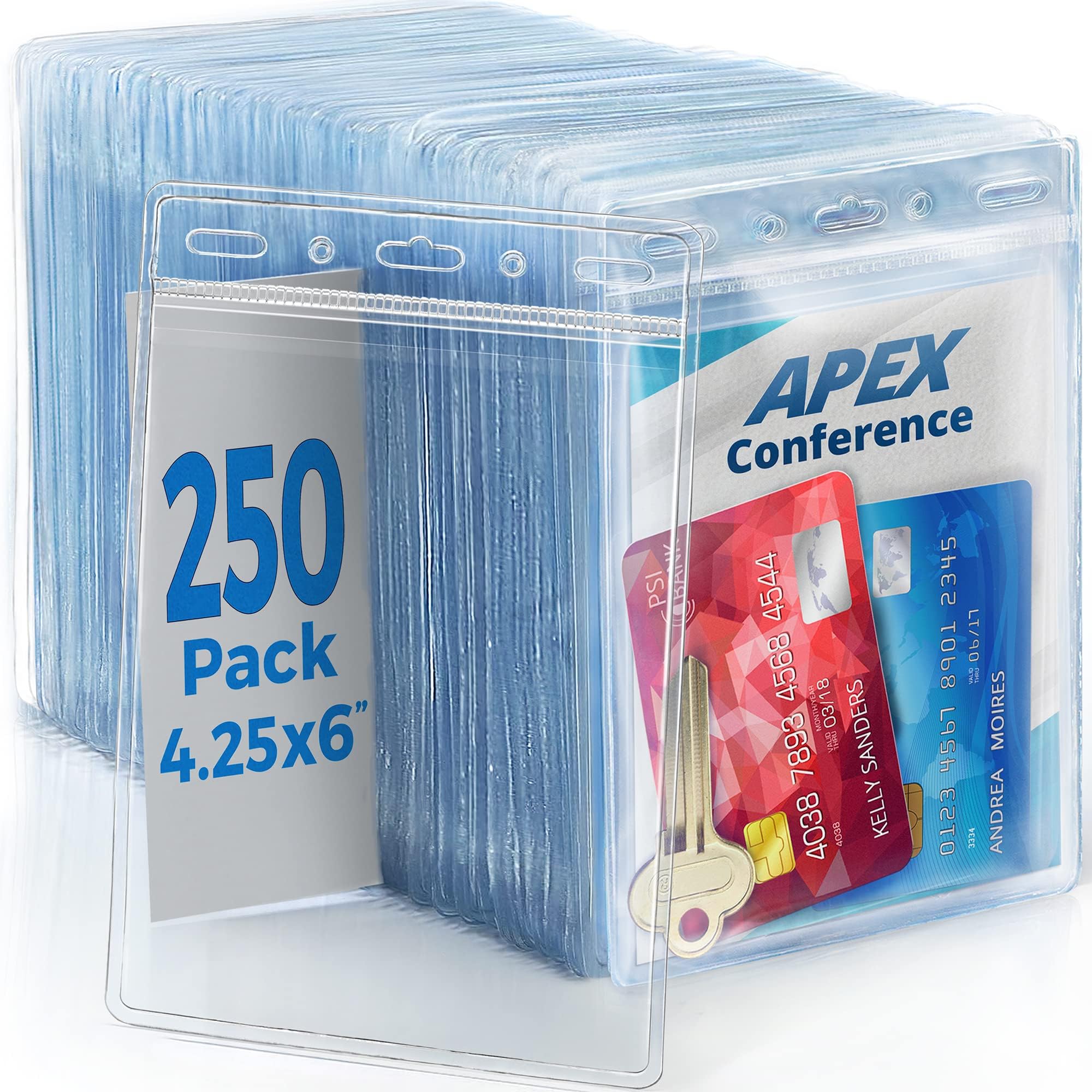 Amazon.com : Mata1-USA Plastic Extra-Thick Horizontal Card Protector ...