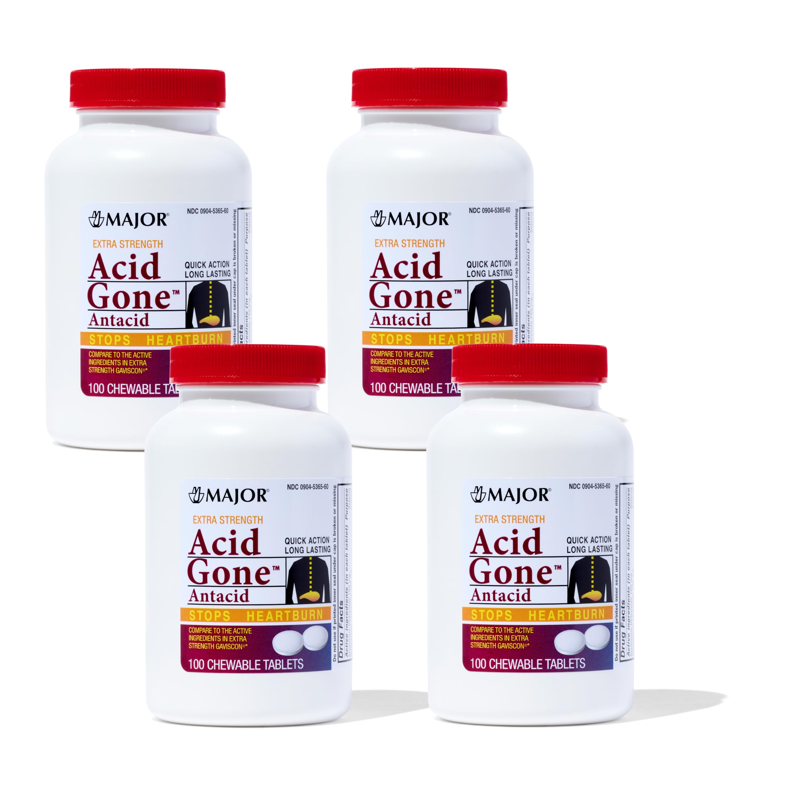 Snapklik.com : Major Acid Gone Extra Strength Antacid Chewable Tablets ...
