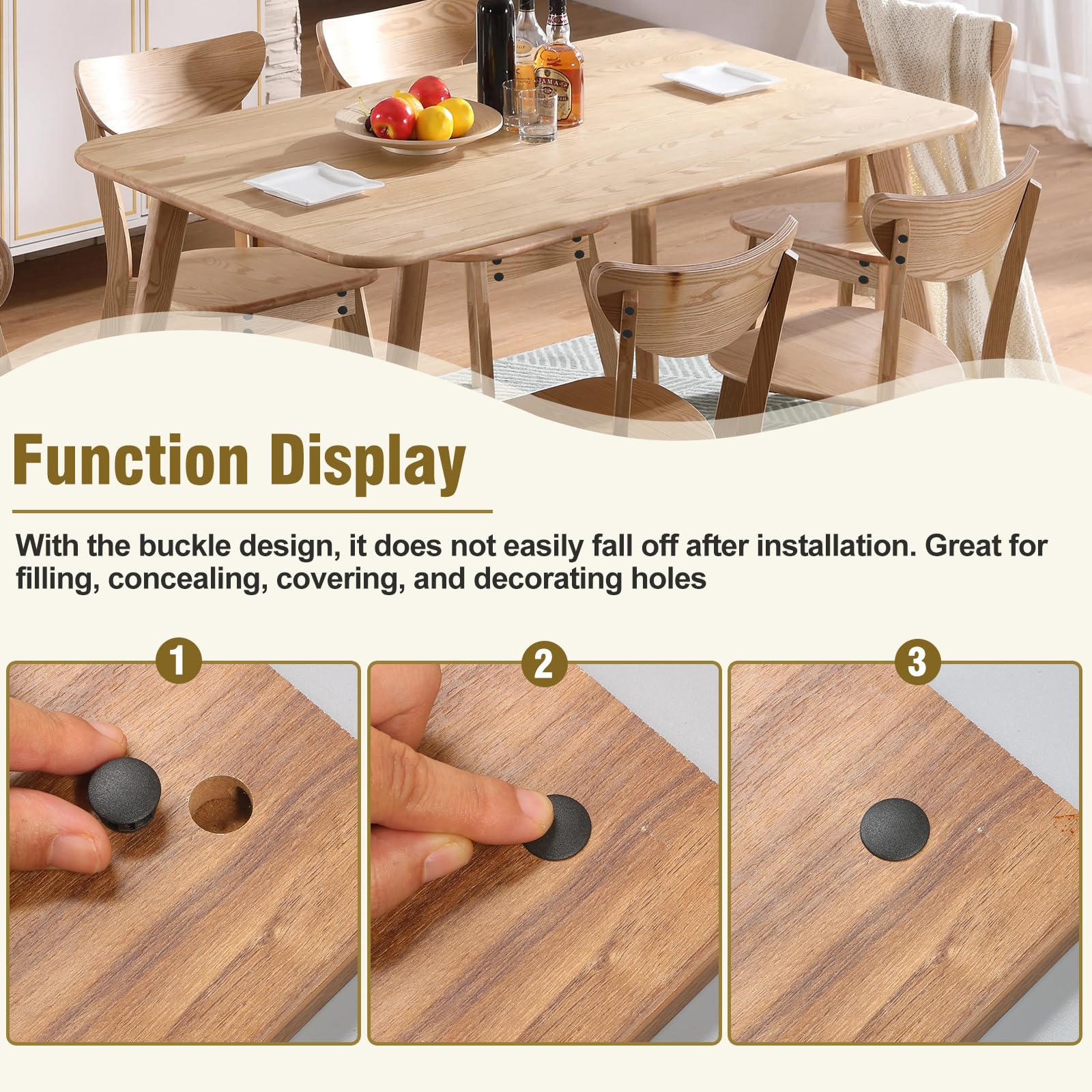 Snapklik.com : Masendelk 30pcs Plastic Hole Plugs, Snap In Locking Hole ...