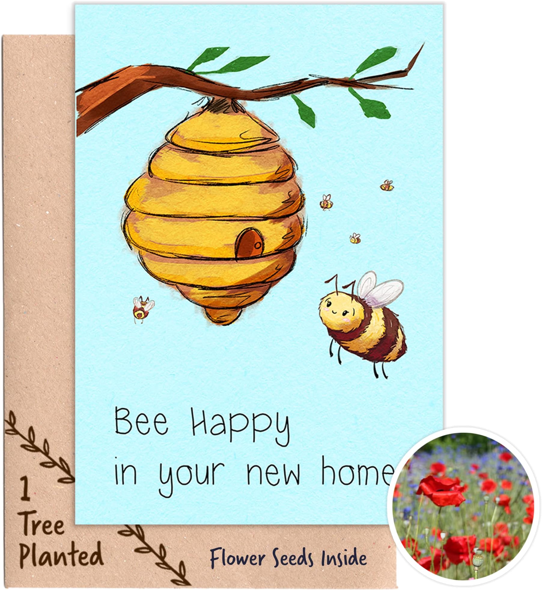 1 Tree Cards House Warming Card with New Home Gifts for Couple or ...