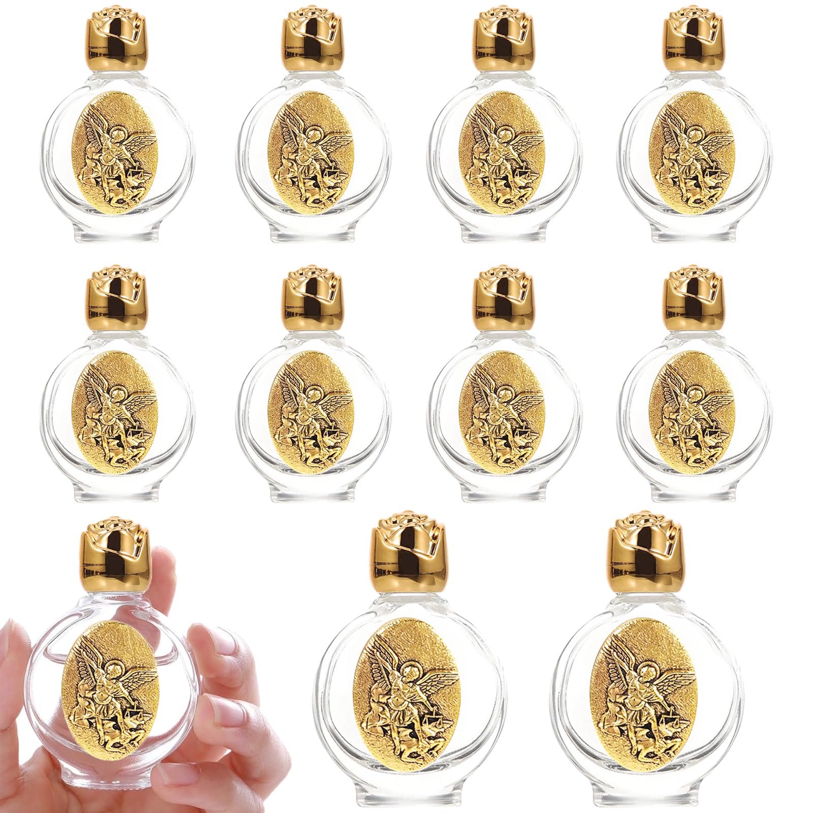 Snapklik.com : JACYUIG 12 Pcs Embossed Holy Water Bottles 0.5 Floz ...