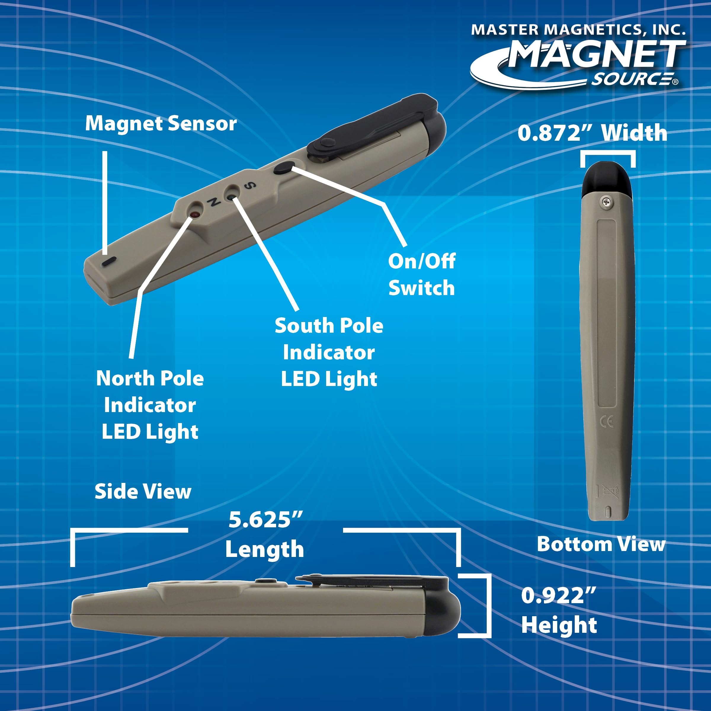 Magnetic Pole Identifier Tester - N/S Detector With Battery Included ...