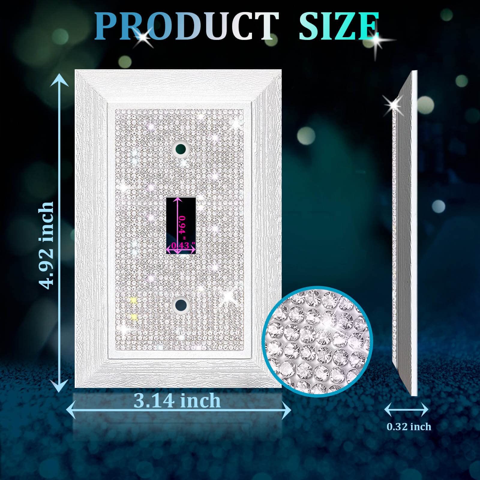 Glitter Light Switch Covers