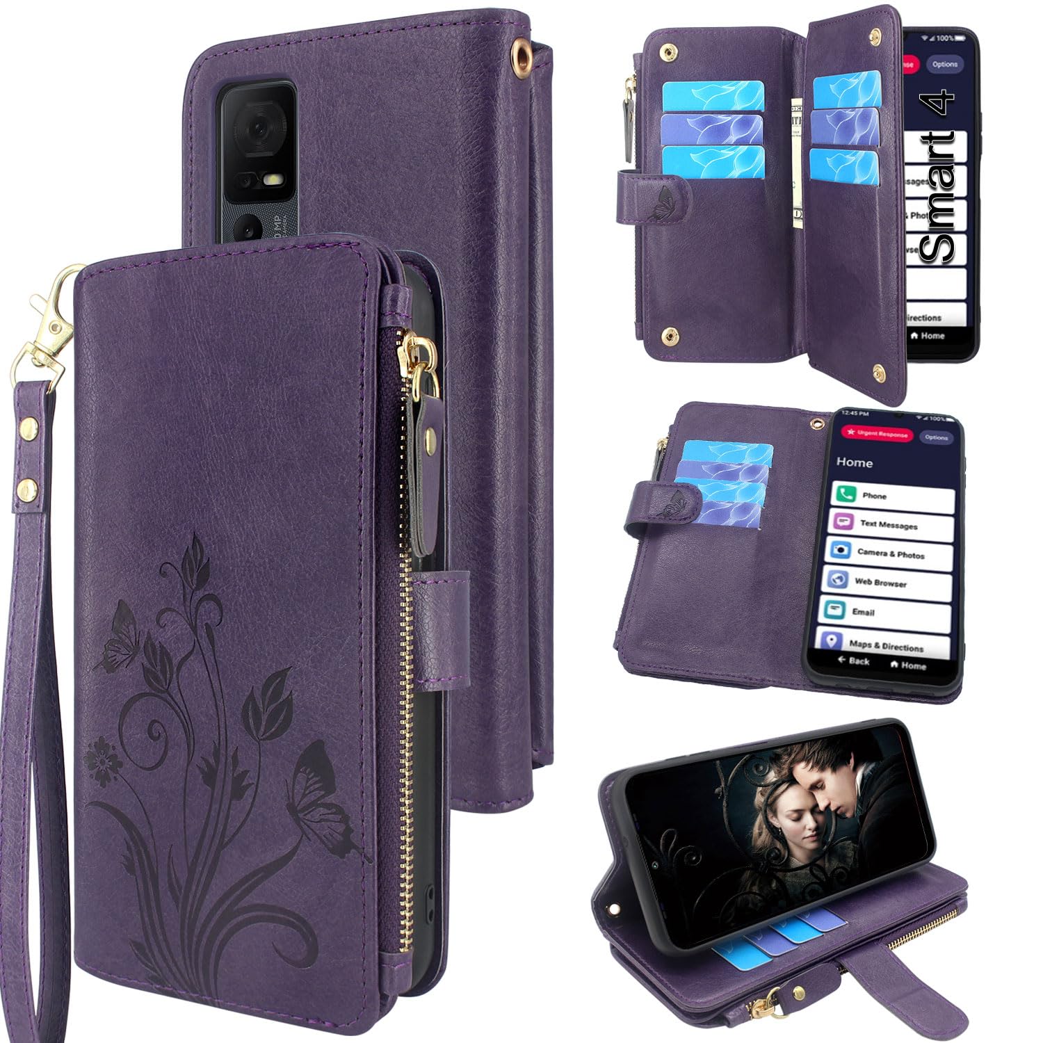 Amazon.com: Lacass Case for Jitterbug Smart4,[Cards Theft Scan ...