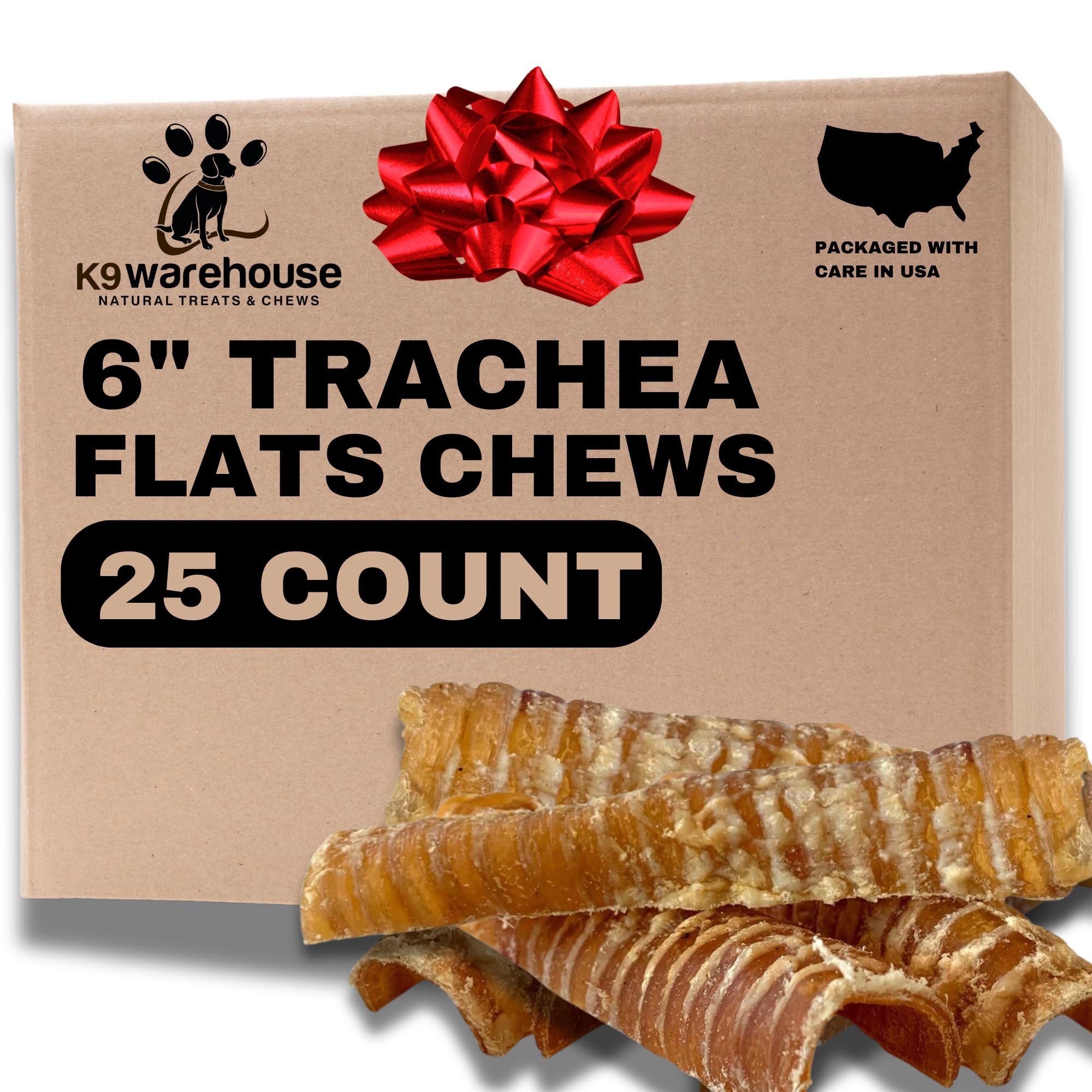 Amazon.com : K9warehouse® - 6 Inch Beef Trachea Dog Chews - 25 Count ...