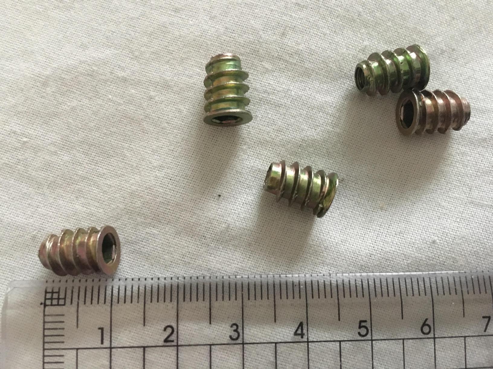 Pack of 5 x M8 x 25mm Type D HEX Drive Threaded Insert Nuts : Amazon.co ...