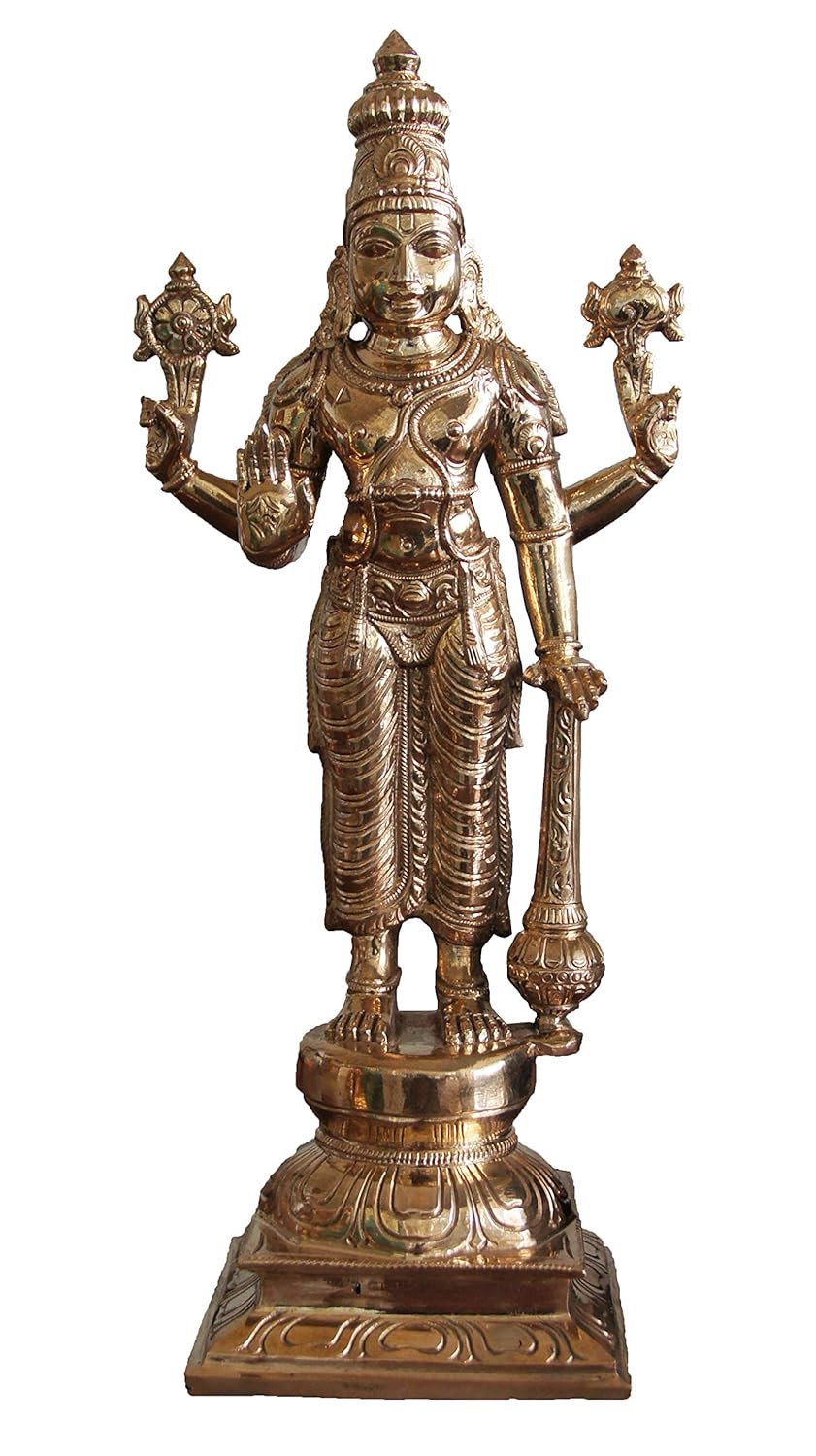 Buy Perumal (Vishnu) - 10 Inch Swamimalai Authentic Bronze Statue ...