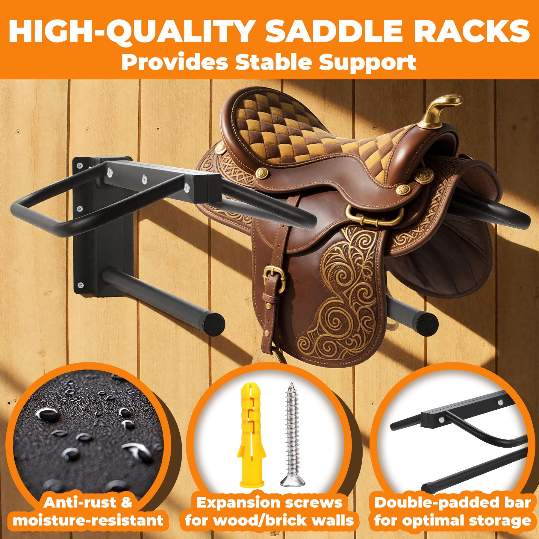 Snapklik.com : 1 Pack Saddle Rack
