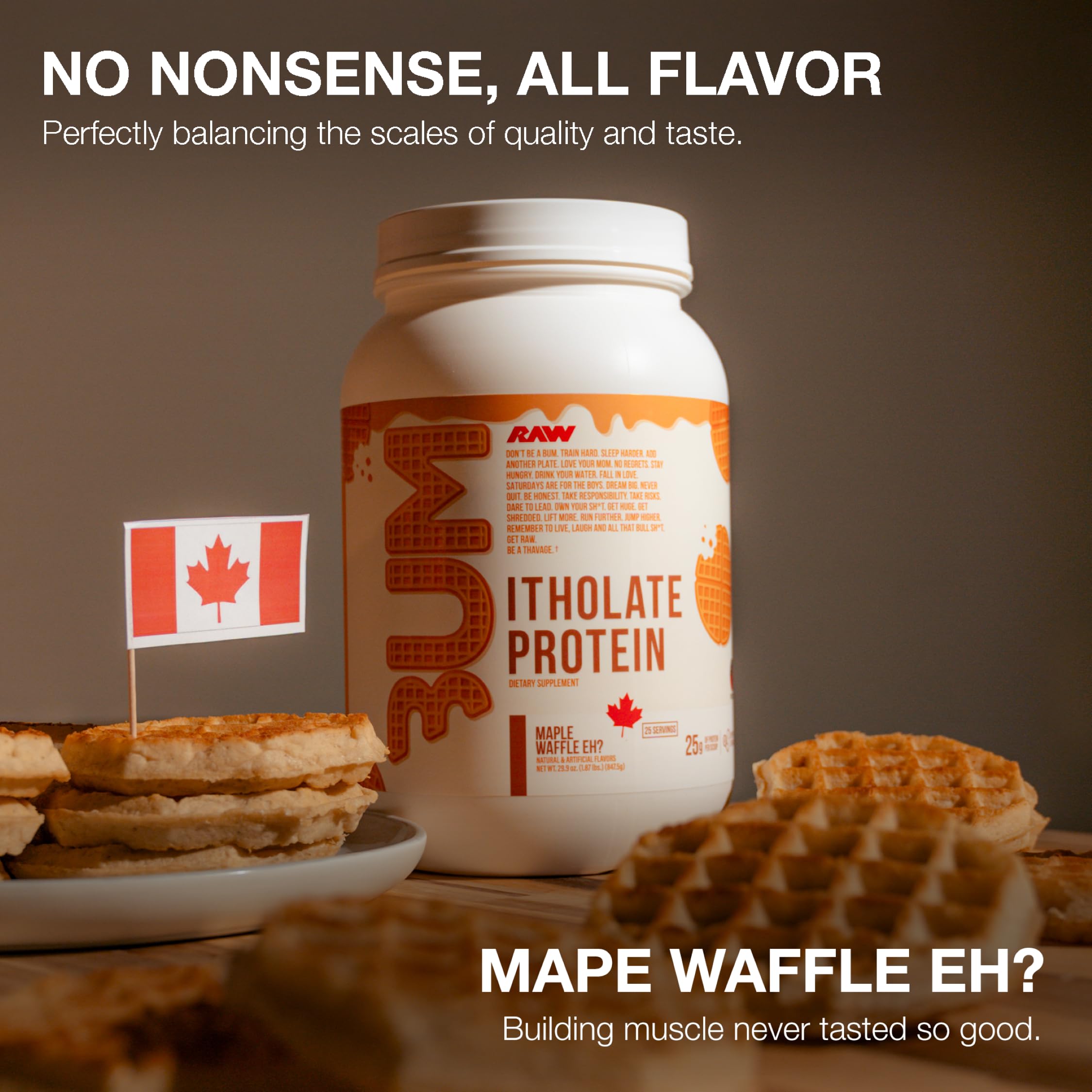 Snapklik.com : RAW Whey Isolate Protein Powder, Maple Waffle Eh