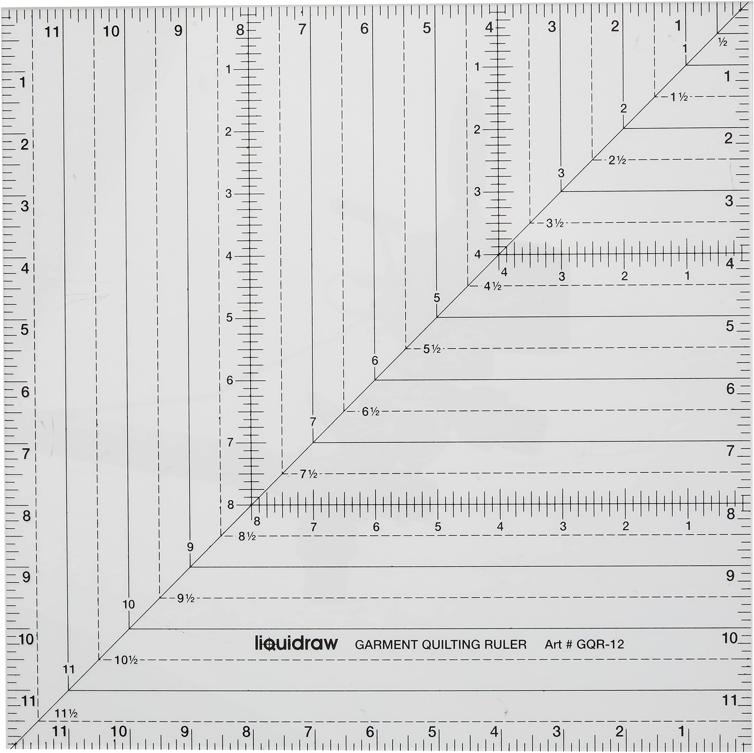 Amazon.com: Creative Grids Quilt Ruler 12in x 12in Square – CGR12 ...