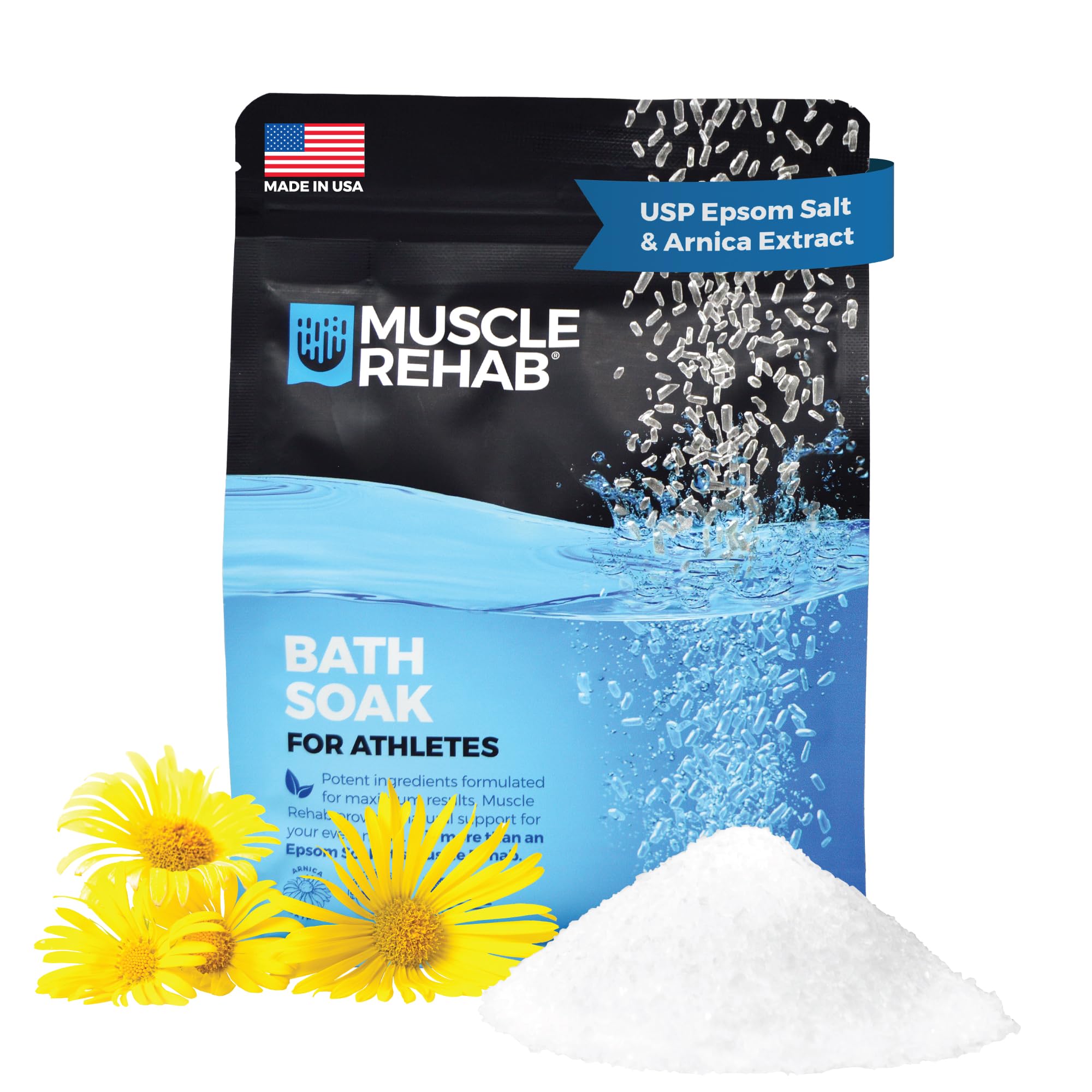 Amazon.com: Muscle Rehab Athletic Recovery Bath Soak for Pain & Tension ...
