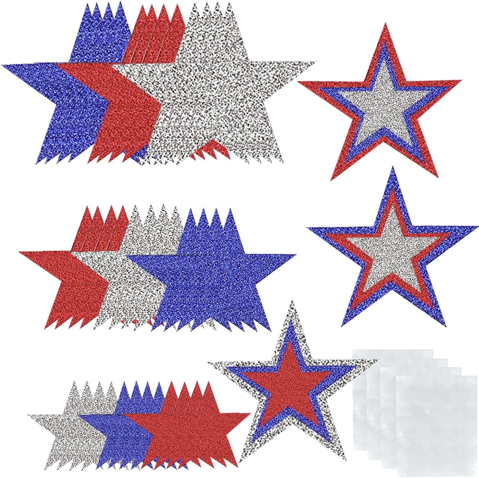 Amazon.com: Ferraycle 108 Pcs Paper Hearts Stars Cut Outs Large Cutouts ...