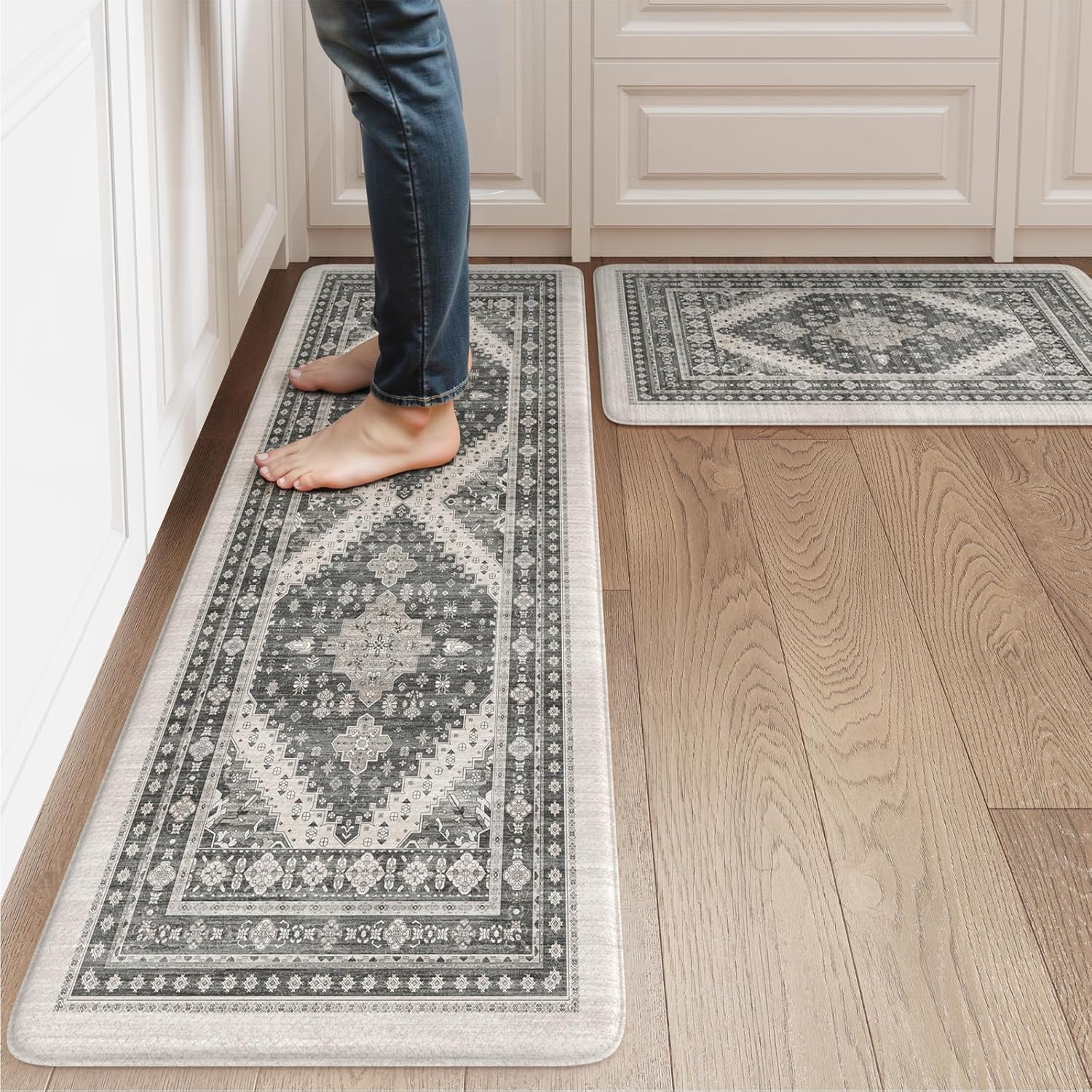 Amazon.com: LEEVAN Kitchen Mats for Floor Non-Slip, Cushioned Anti ...