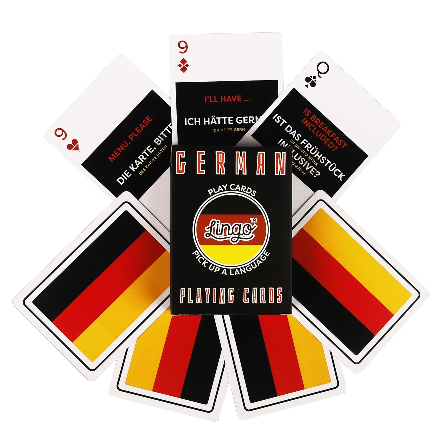 German- Lingo Playing Cards | Language Learning Game Set | Fun Visual ...