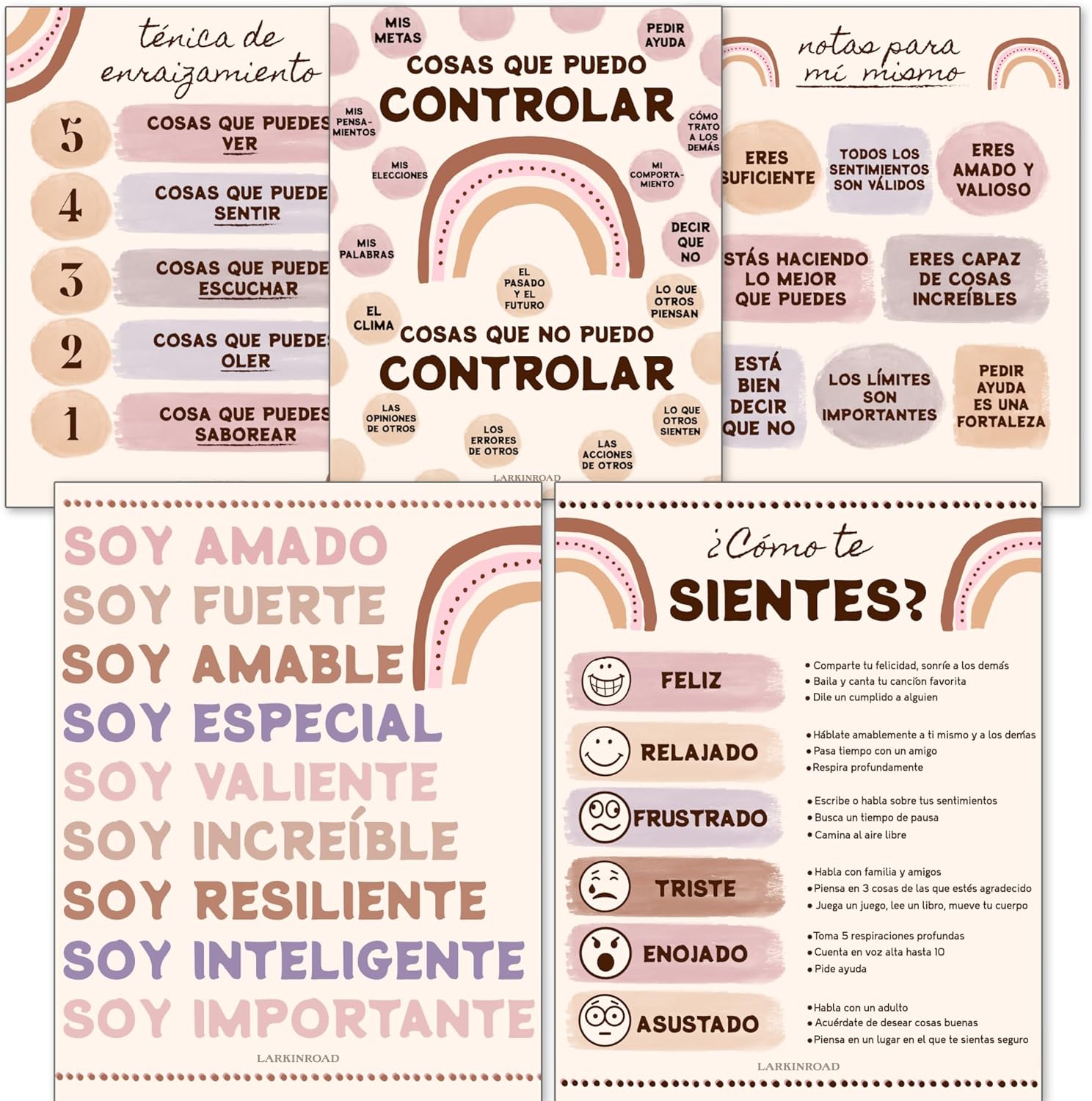 Amazon.com: LARKINROAD 5 Pack Poster Set Spanish Decor Boho Wall Decor ...